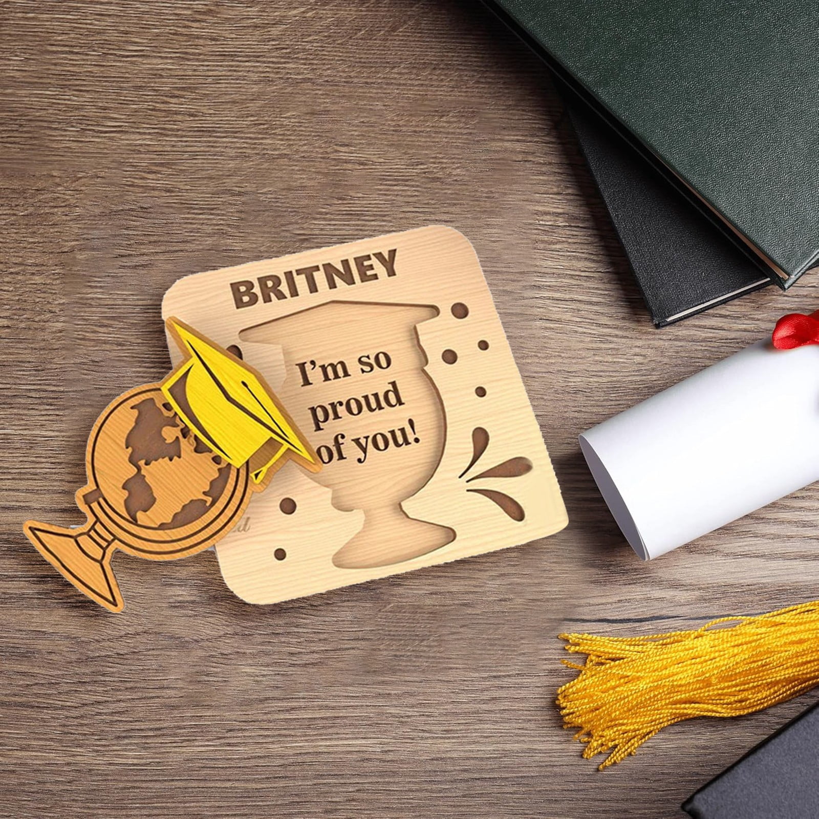Clearance BANEX Bulk Graduation Cards Graduation Cards 2025 3D Wooden ...
