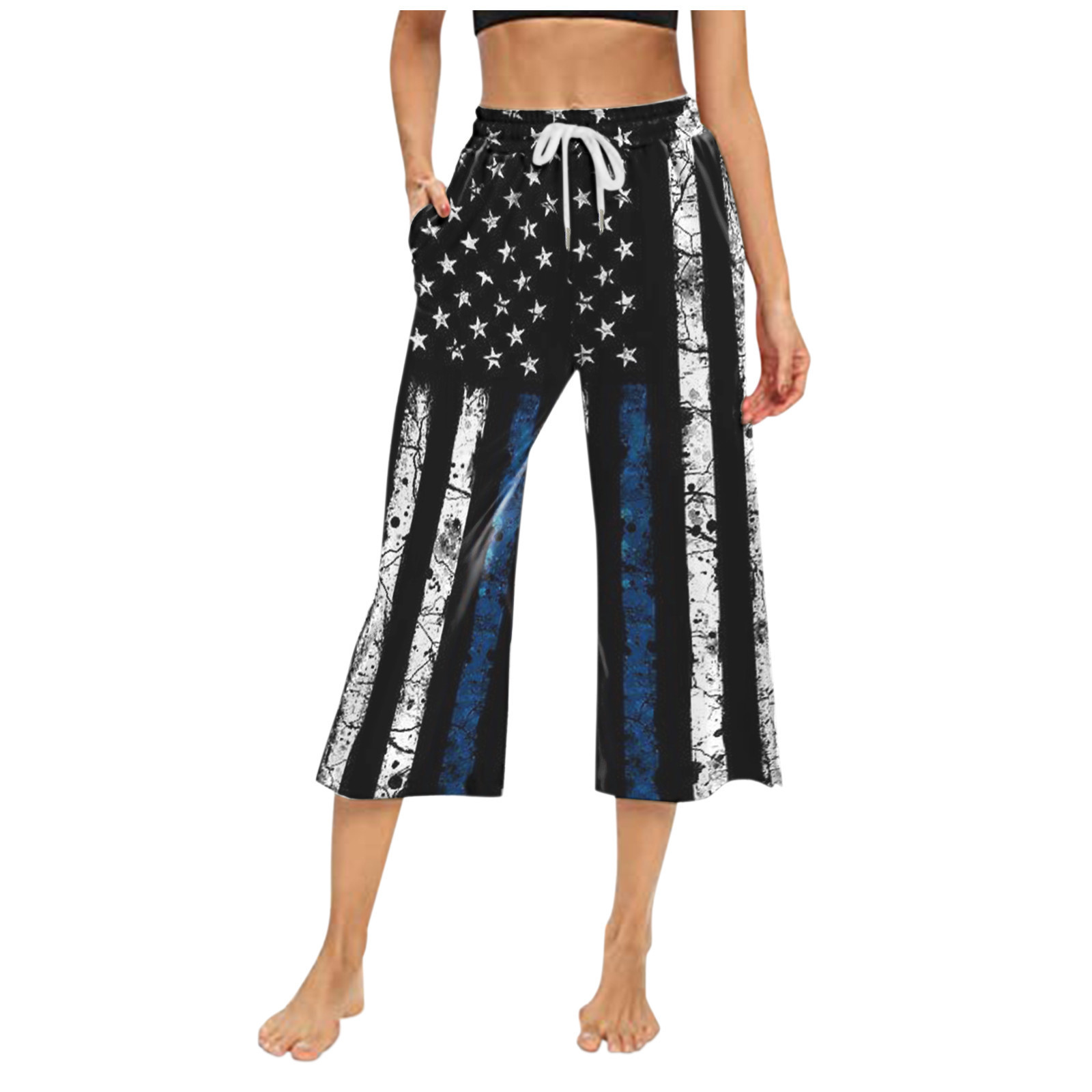 Clearance!BKQCNKM Capri Pants for Women, 4th of July Outfits for Women ...