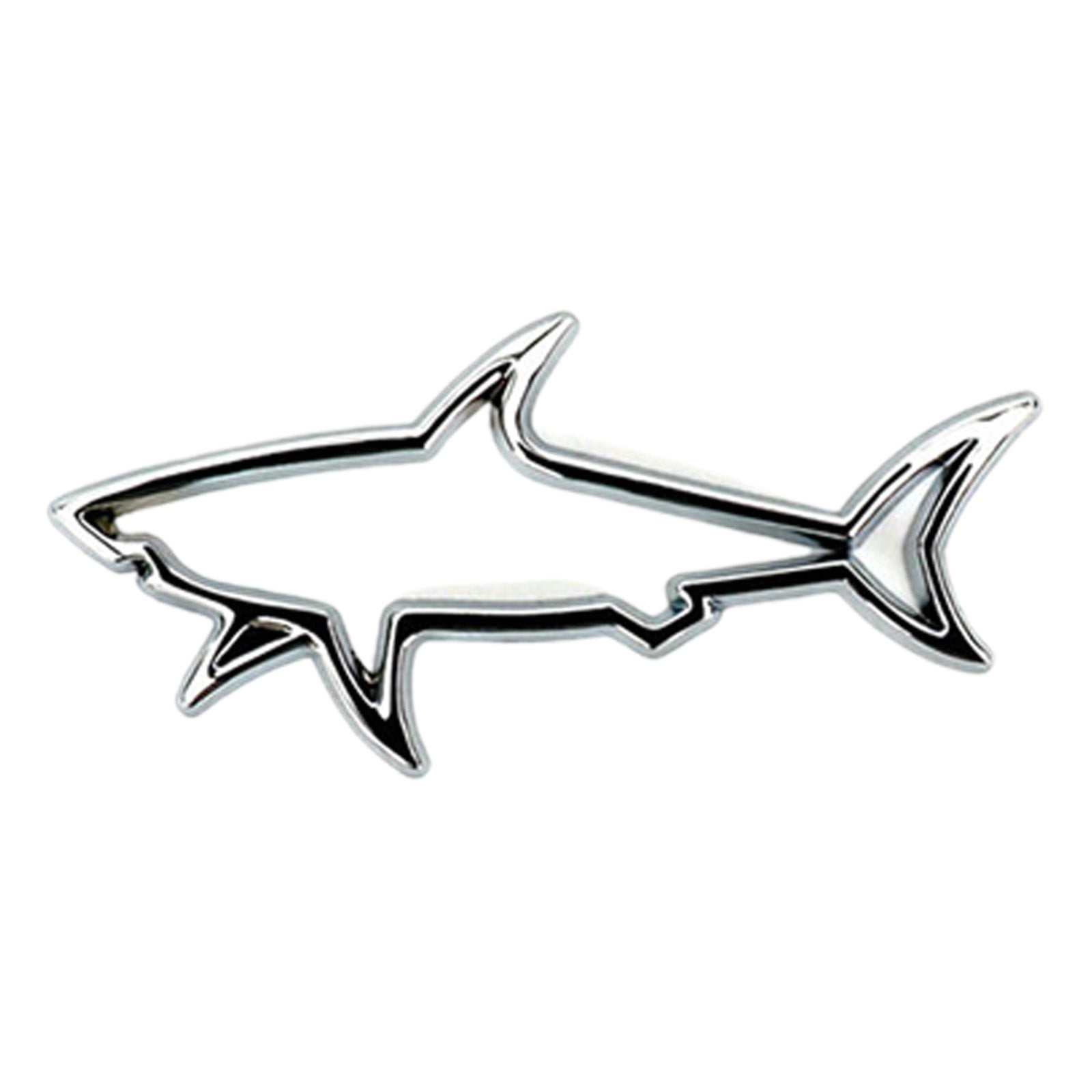 (Clearance) BNNG 3 Inch Hollow Fish Shark Car Emblem Premium Metal 3D ...