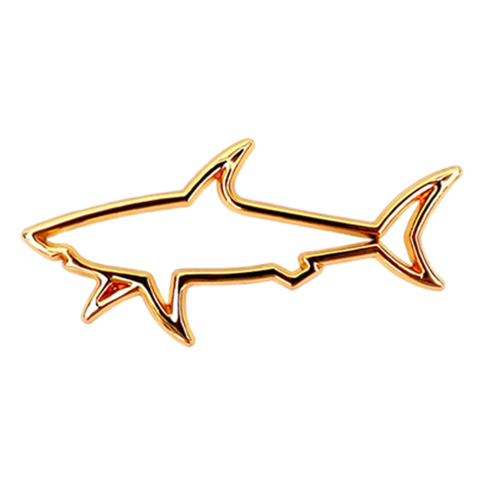 (Clearance) BNNG 3 Inch Hollow Fish Shark Car Emblem Premium Metal 3D ...