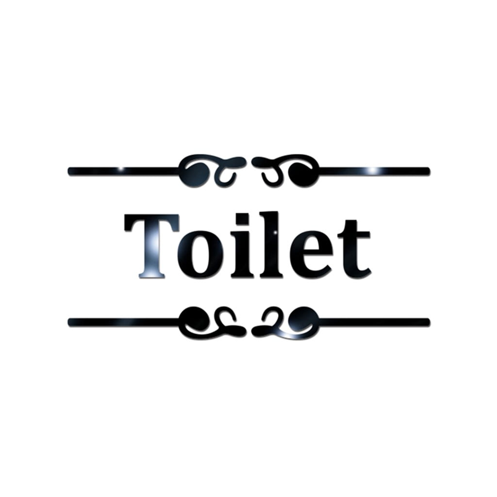 (Clearance) BNNG Bathroom Toilet Decal 10" x 5" toilettes, Restroom ...