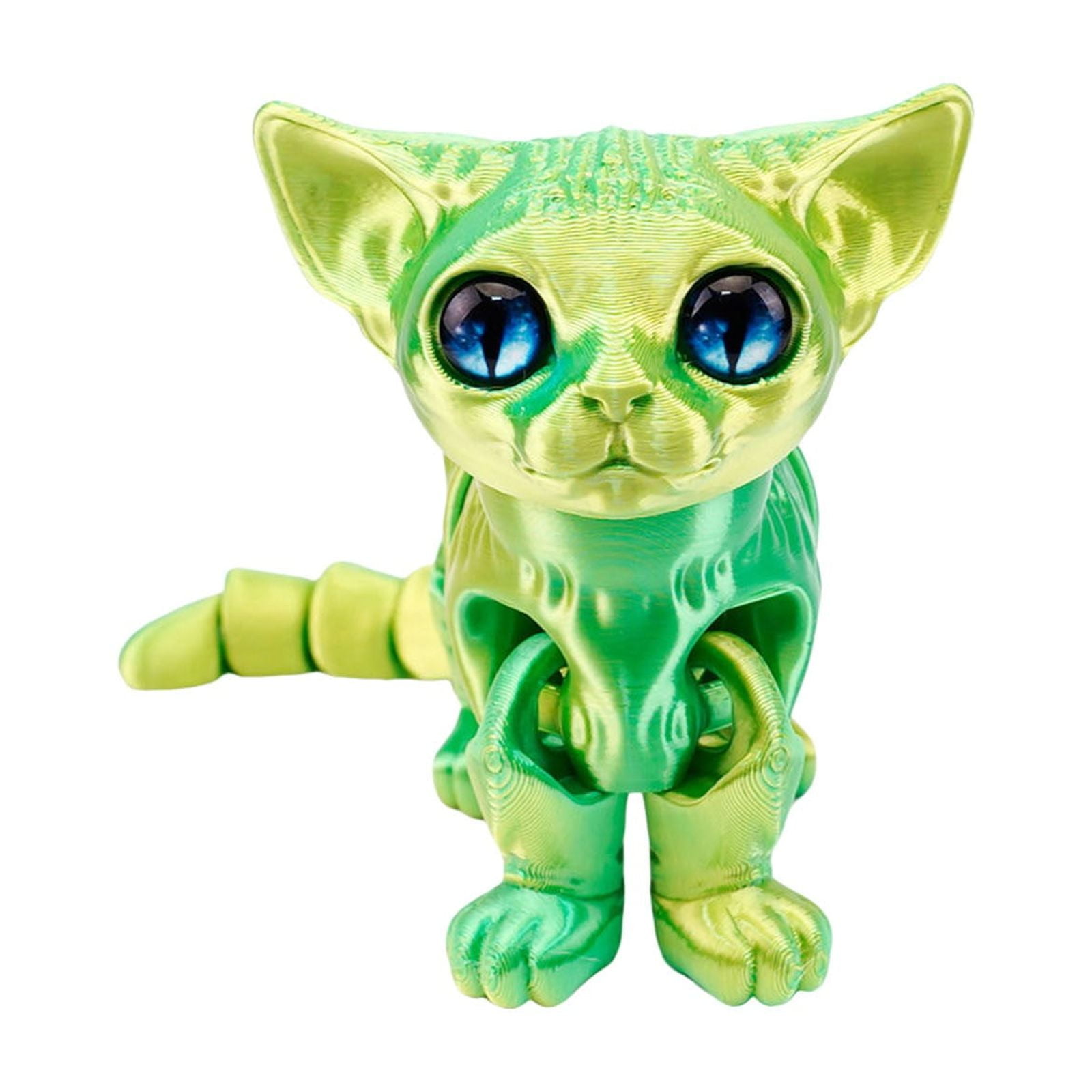 (Clearance) BNNG Colorful 3D Printed Cat Model Flexible Cat Animals Toy ...