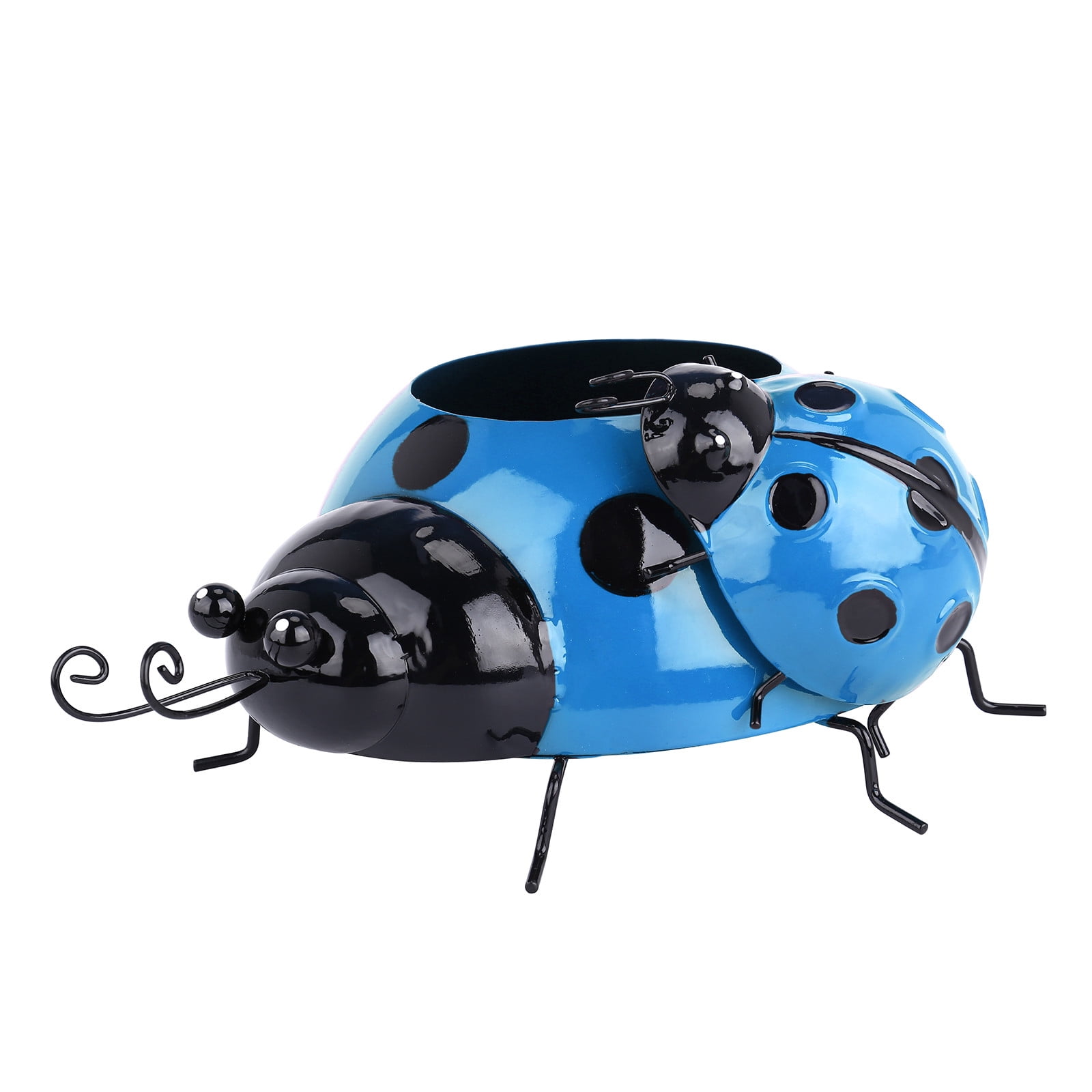 (Clearance) BNNG Metal Flower Pot Decor, Creative Ceramic Ladybug ...