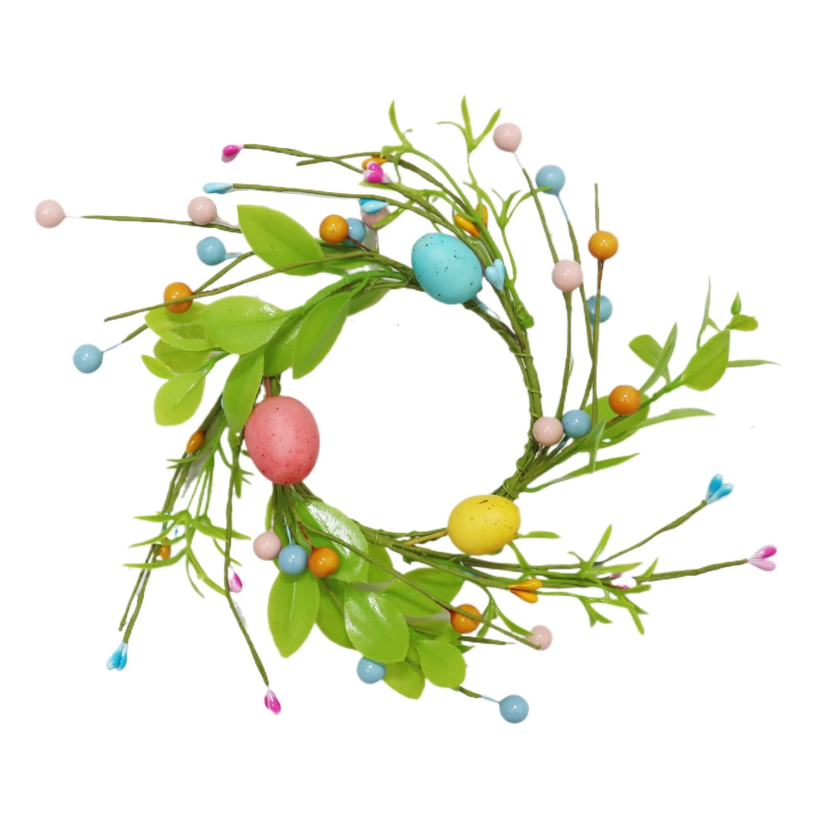 (Clearance) BNNG Mini Easter Wreath, 3" Easter Colored Eggs and Berries ...