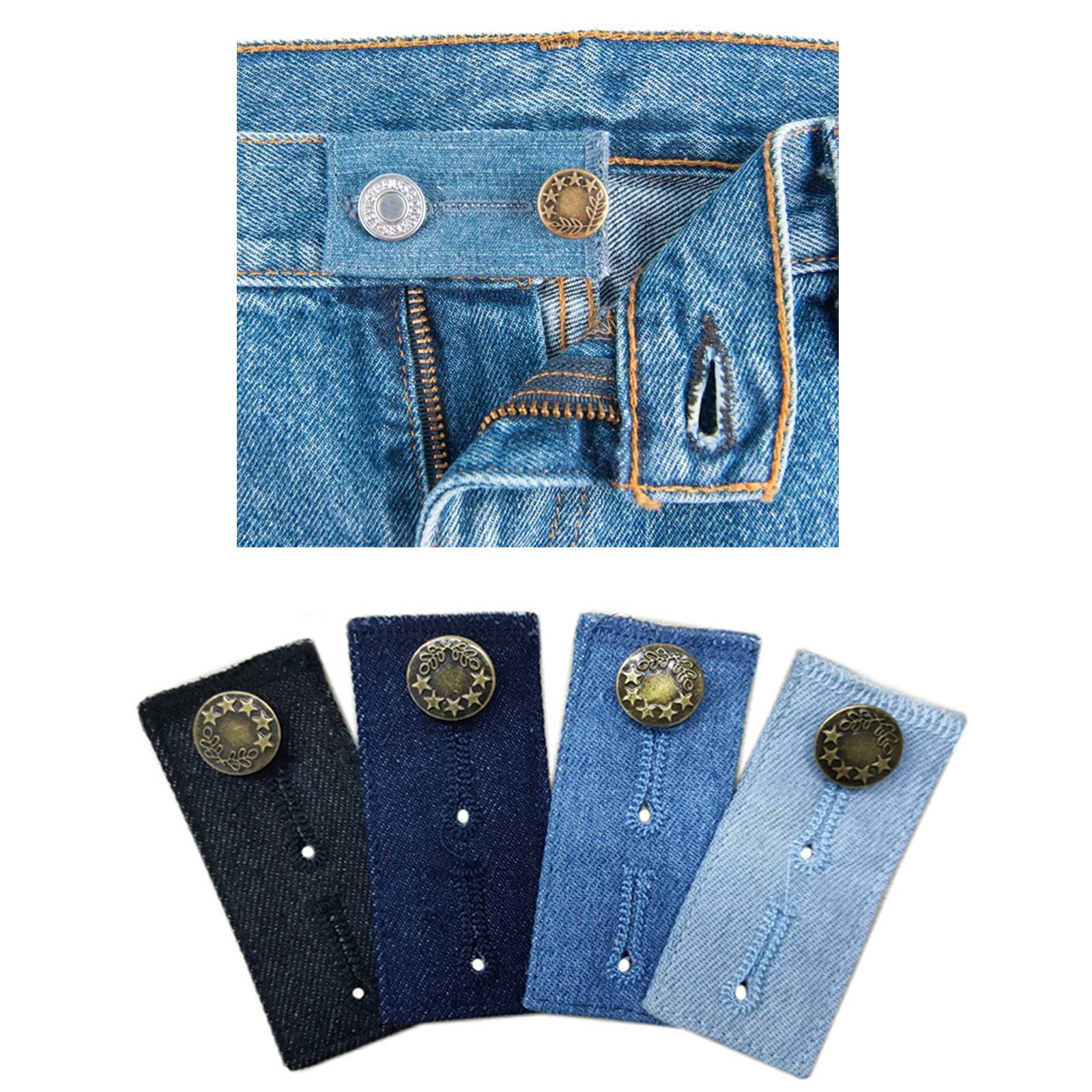 Clearance Baberdicy 4Pc Denim Waist Extension Buttons Big Deal for ...
