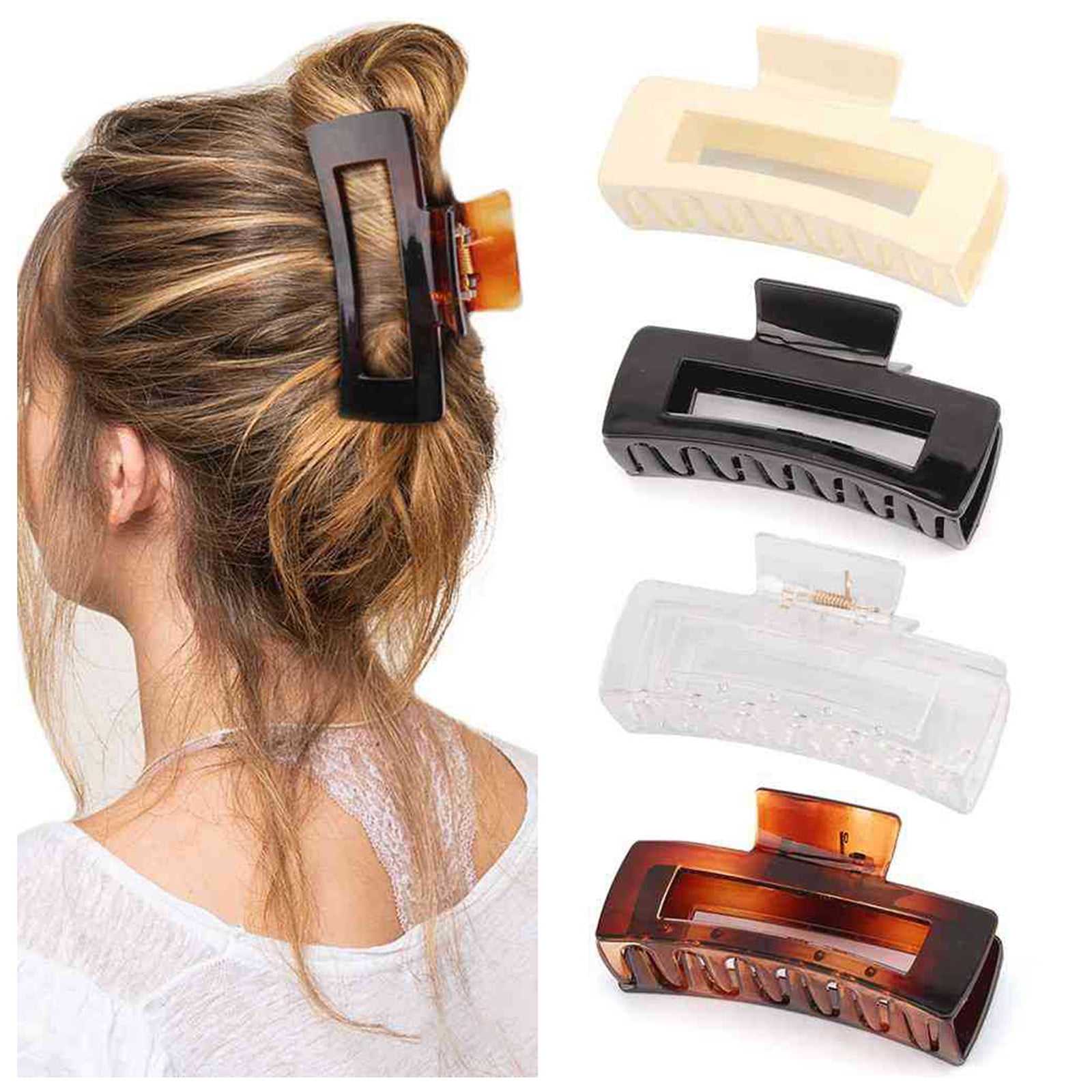Clearance! Baberdicy Clips Rectangular Hair Thick Hair Jaw 4 Big Hair ...