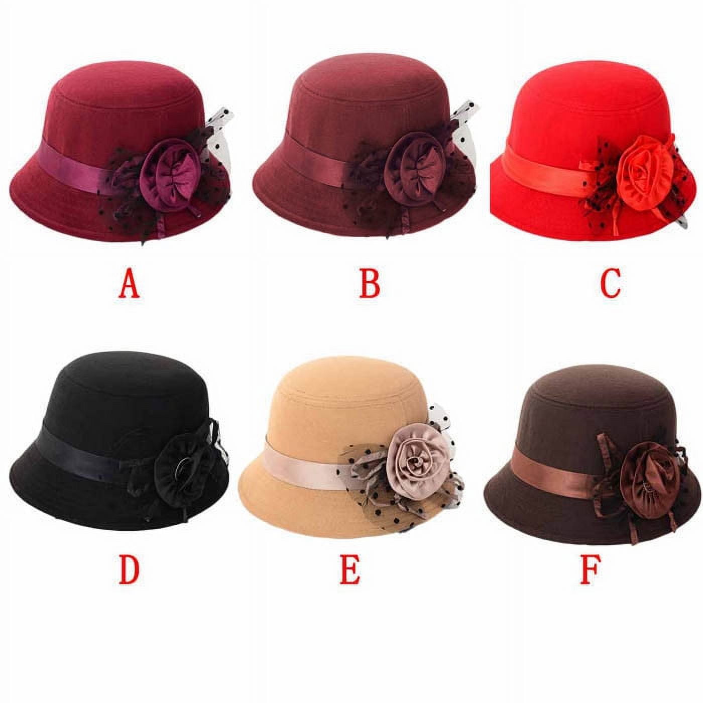 Clearance! Baberdicy Hat Retro Color Caps Bowler Bowler Fedora Beach ...