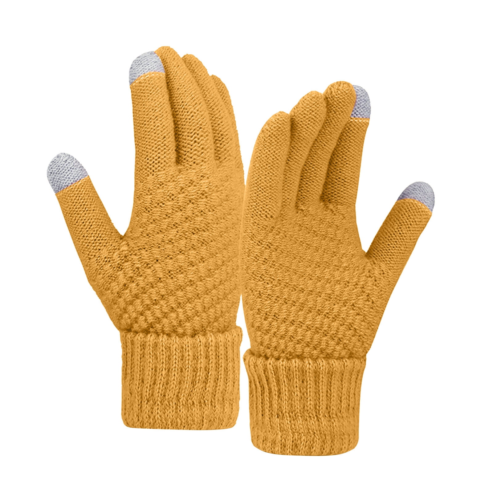 Clearance! Baberdicy Women Winter Wool Warm Gloves Solid Color Fleece ...