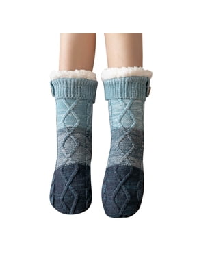 Women's Extra Large Fuzzy Soft Colored Cozy Plush Warm Fluffy Socks ...