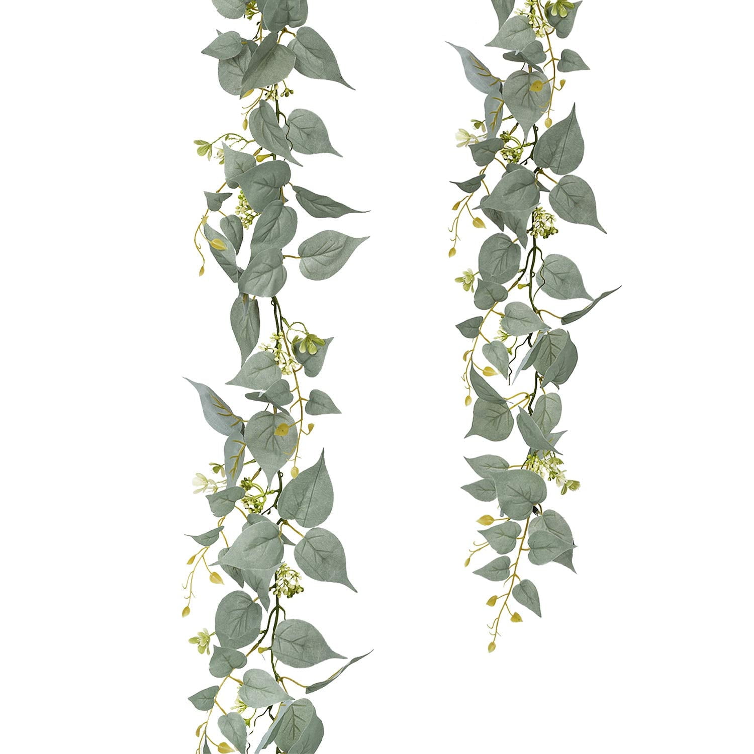 Clearance Baiwn Hanging Vine Garland Greenery, 6 ft Arrificial Vines Plant Floral Garland ...