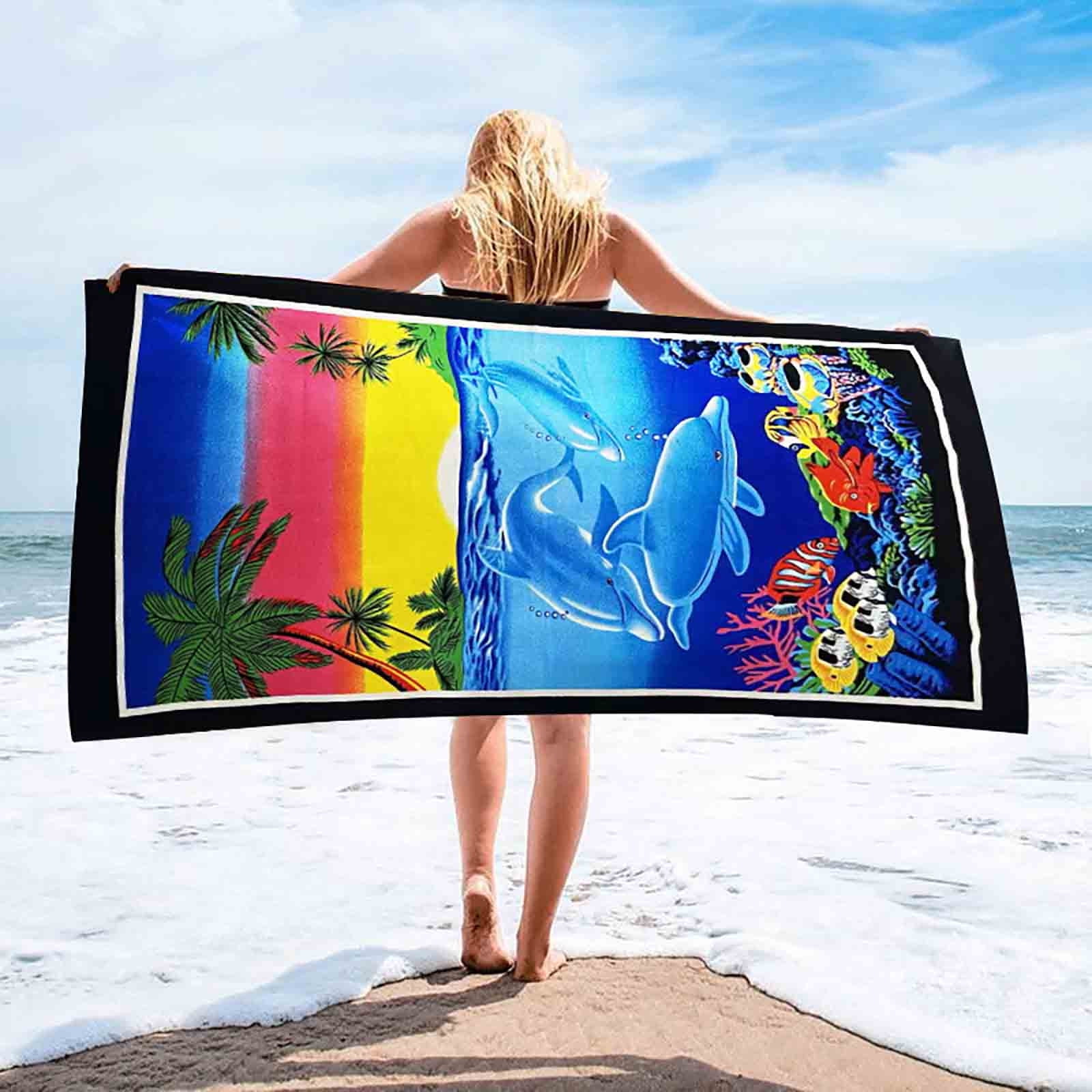 Clearance! Beach Towel Oversized,Super Absorbent Sand Free Thick ...