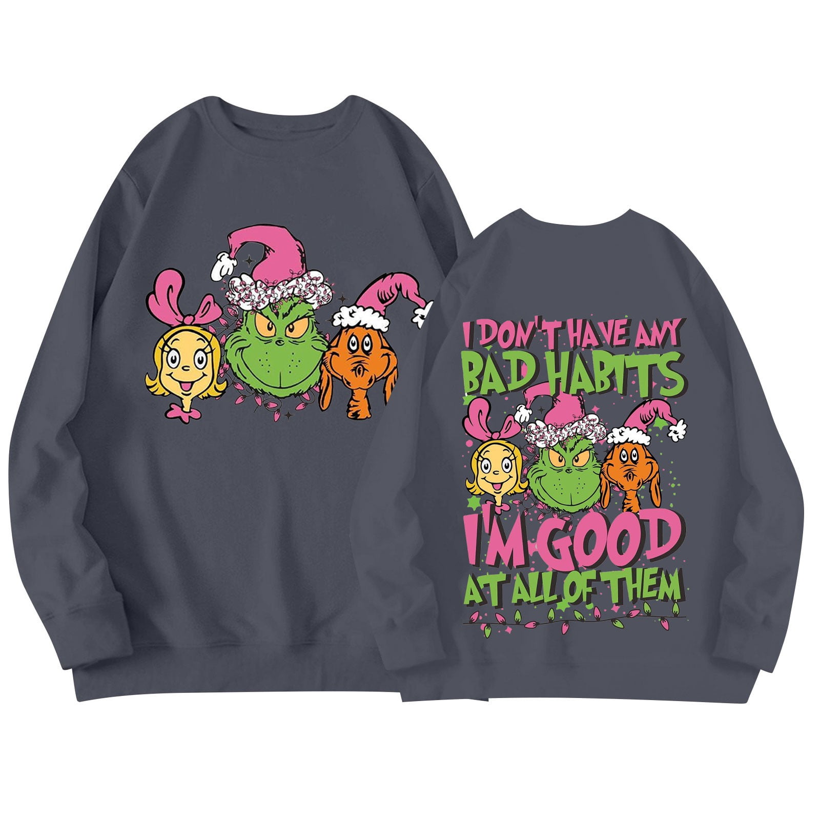 Clearance Before Christmas! Grinch Apparel Deals,Christmas Crewneck ...