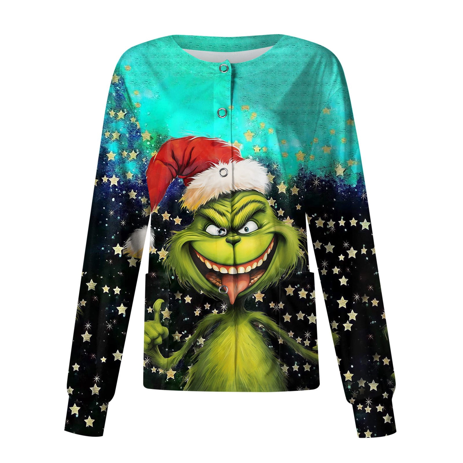 Clearance Before Christmas,Grinch Scrubs Tops,Merry Christmas Women ...