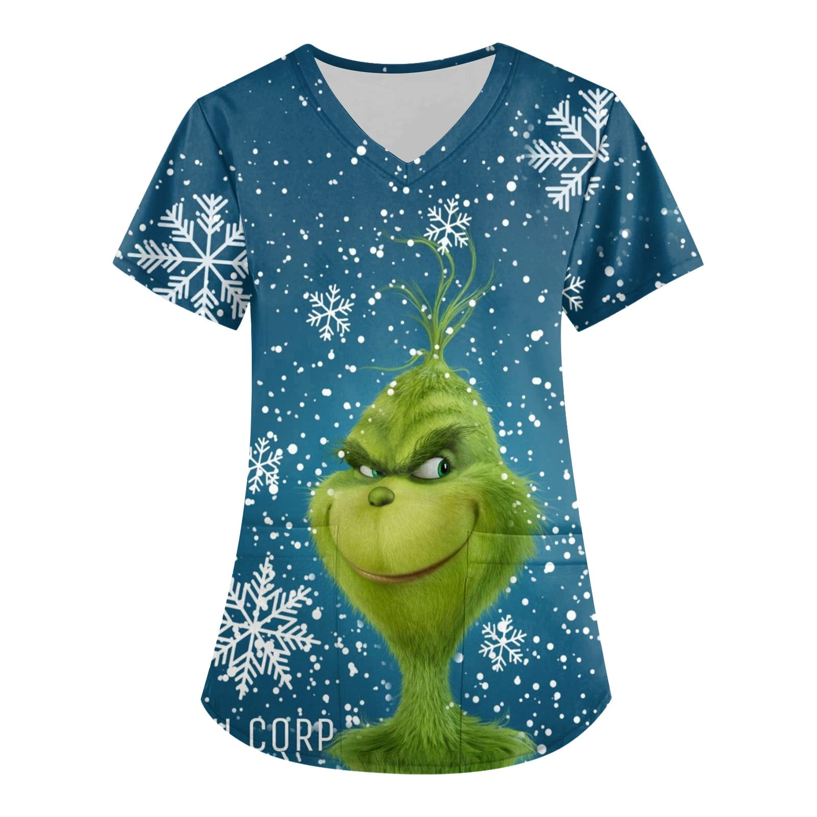 Clearance Before Christmas Christmas Grinch Shirts for Women Scrubs ...