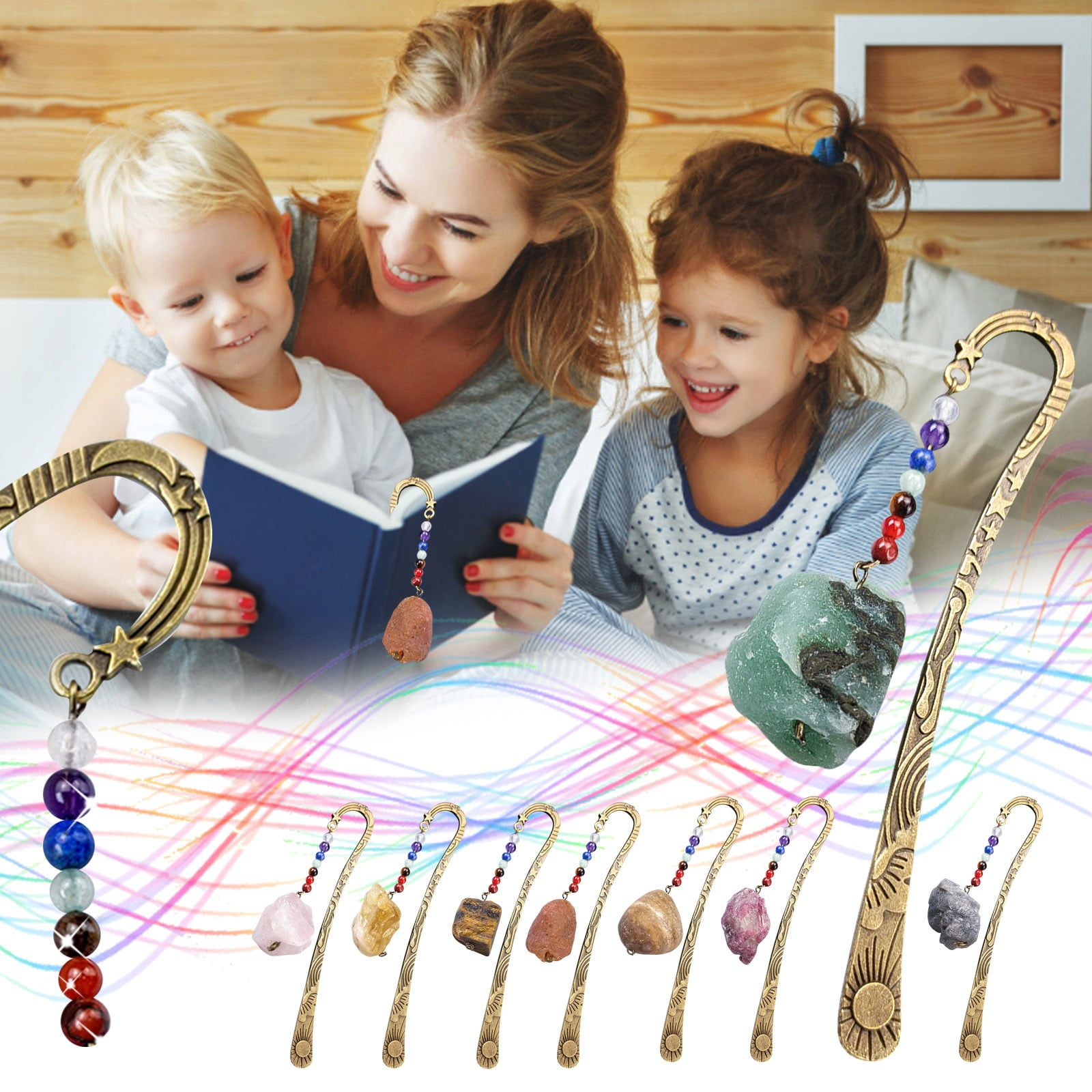 Clearance Begine Retro Metal Bookmark, Star Sun and Moon Bookmark ...