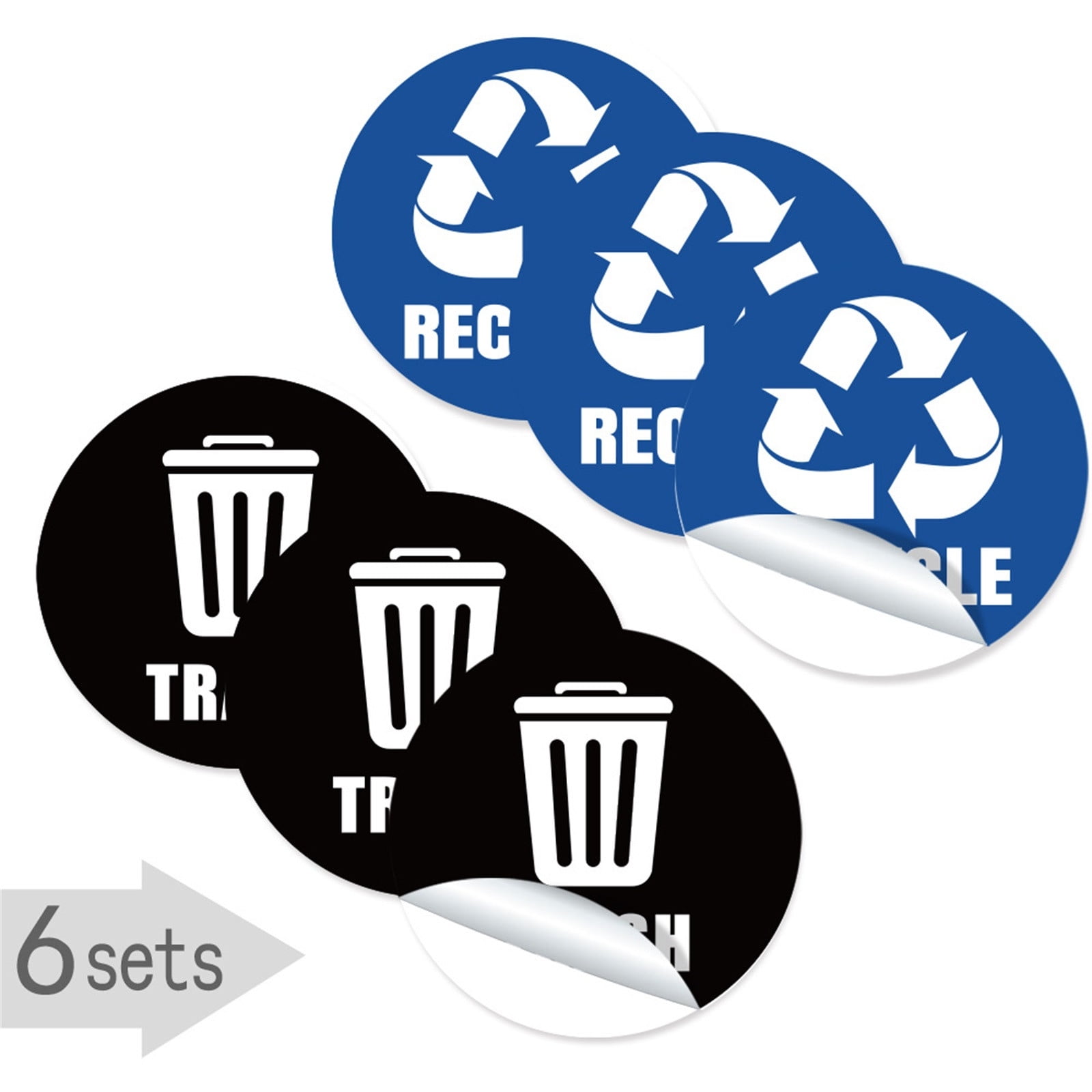Clearance!Beppter Stickers,Recyclable Non Recyclable Label Sticker ...