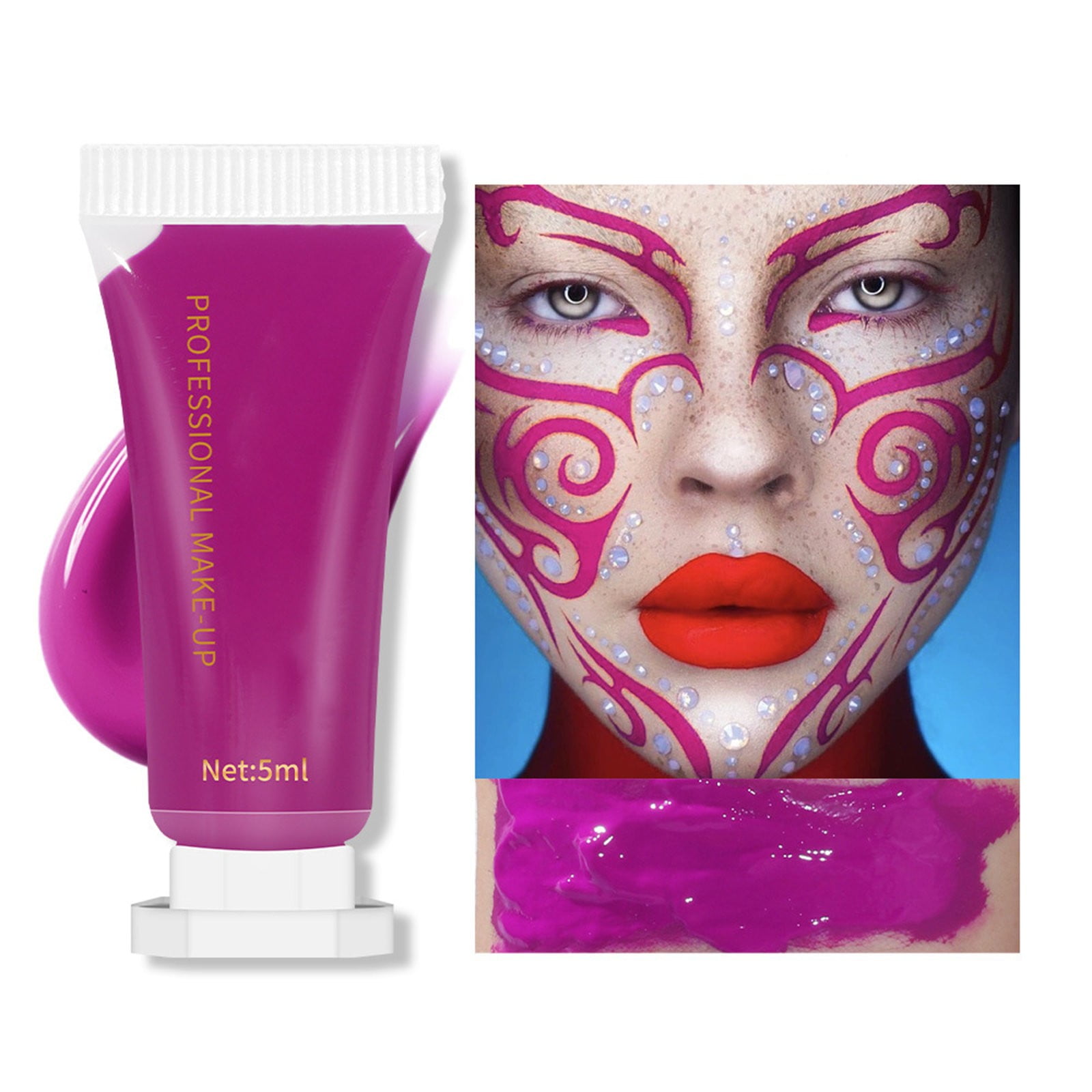 Clearance！ Besaacan Neon Face and Body Paint Largest Kit Black Light ...