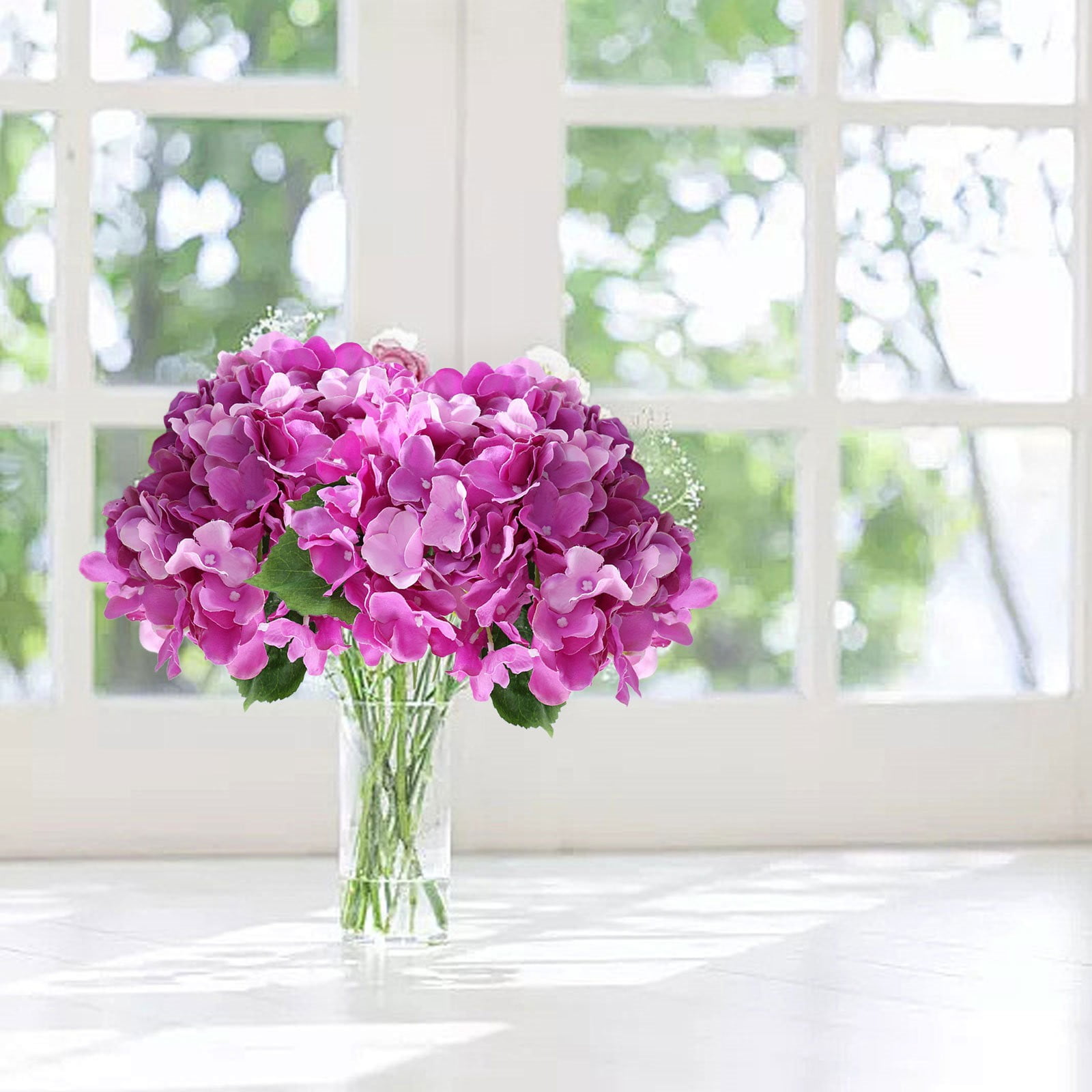 Clearance！ Bifavgk Florals 13'' Silk Hydrangea With Long Stems ...