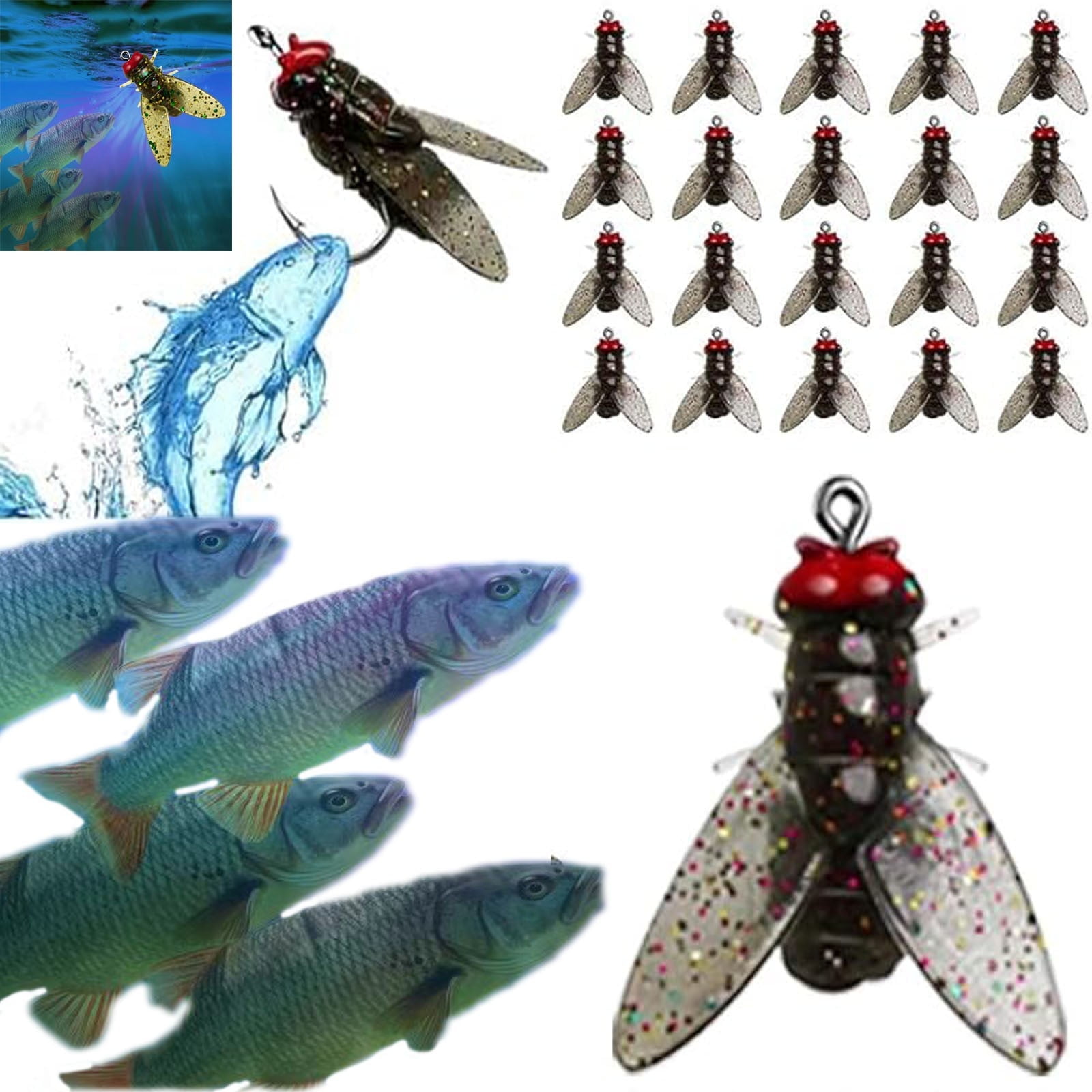 Clearance! Bionic Fly Fishing Bait, 20PCS 2024 New fly fishing fishing ...