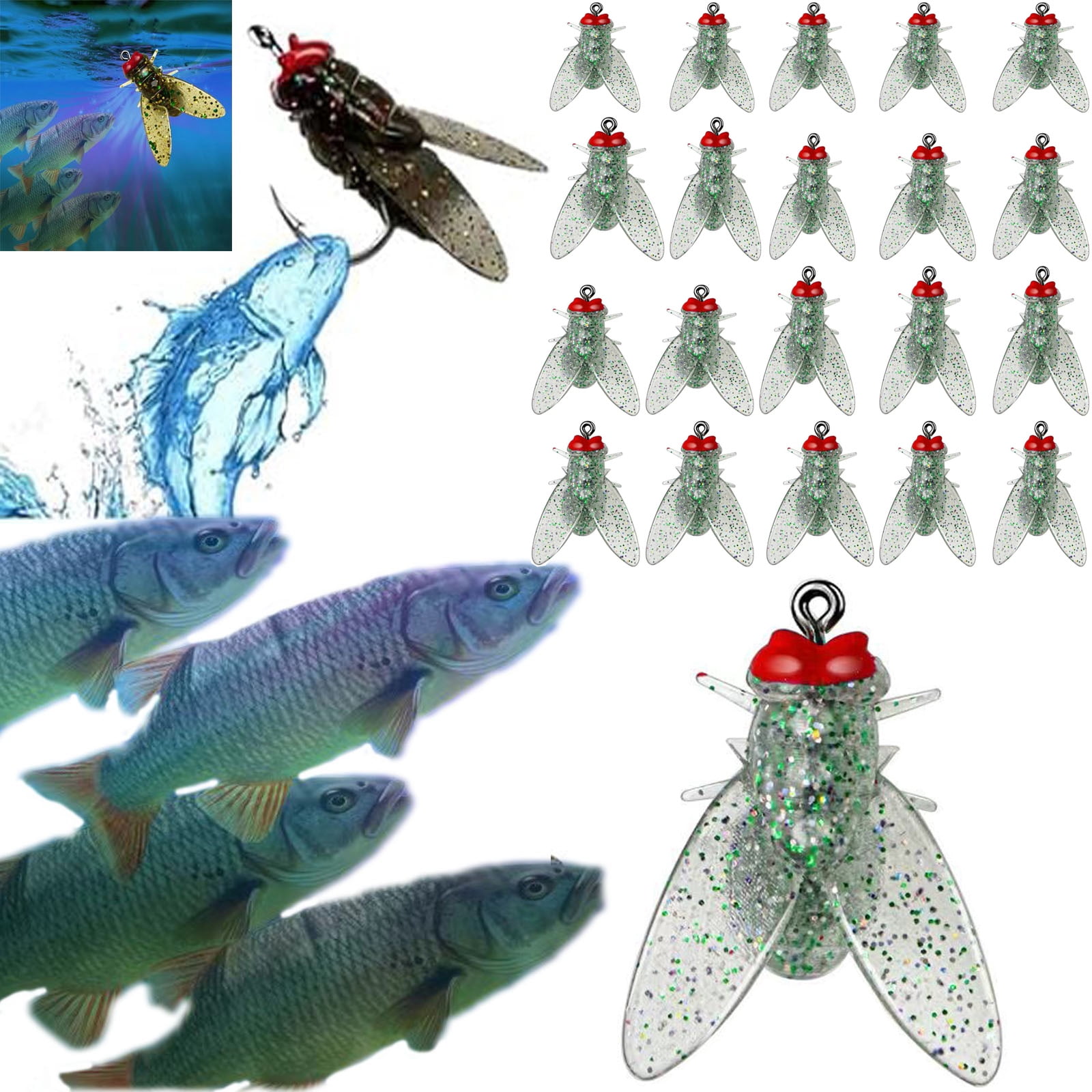 Clearance! Bionic Fly Fishing Bait, 20PCS 2024 New fly fishing fishing ...