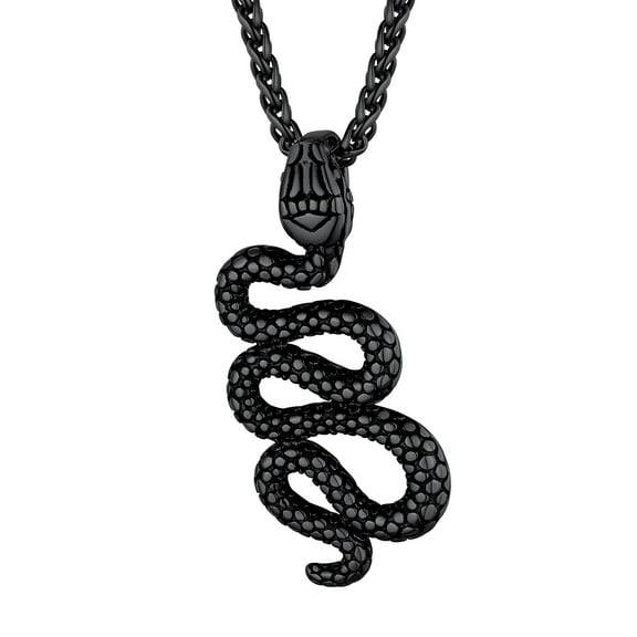 Bandmax 2MM Stainless Steel Black Thin Snake Chain for Pendant 26'' DIY ...