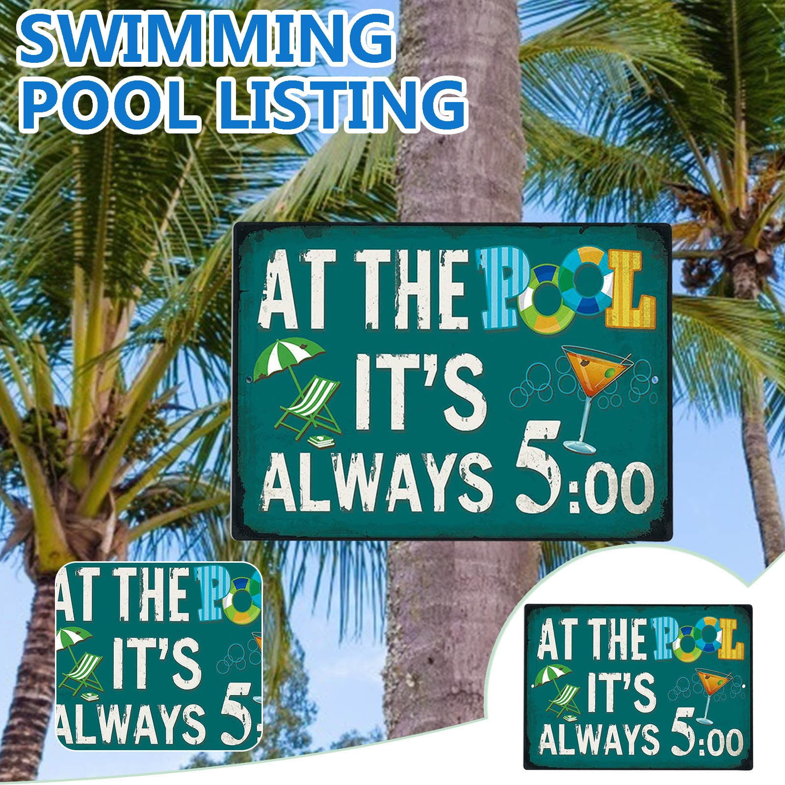 Clearance! Blecry Decorative Pool Rules Decorative Signs, Decor Pool ...