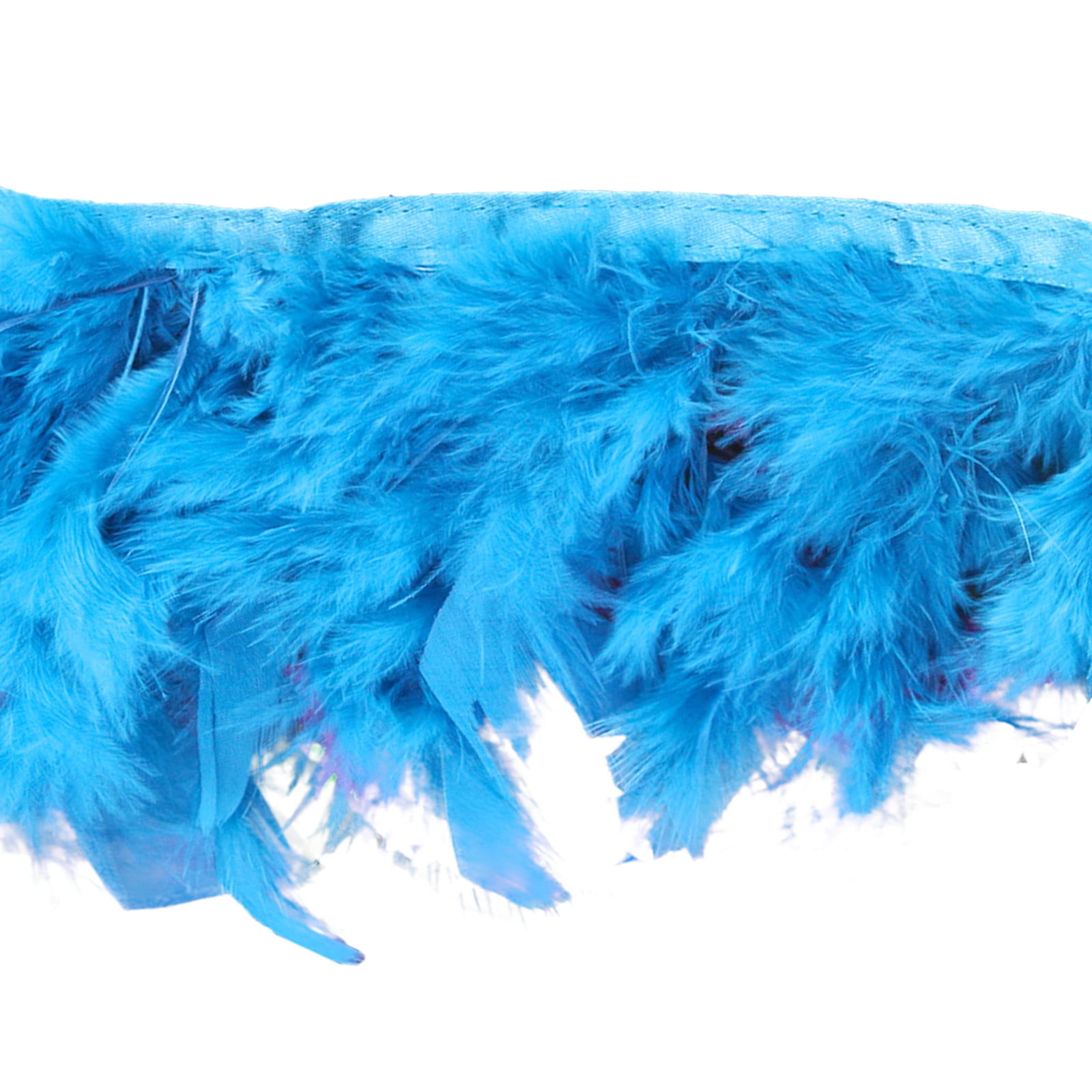 Clearance! Blecry Lake Blue - 1 Meter Feather Strip Decorative Feather ...