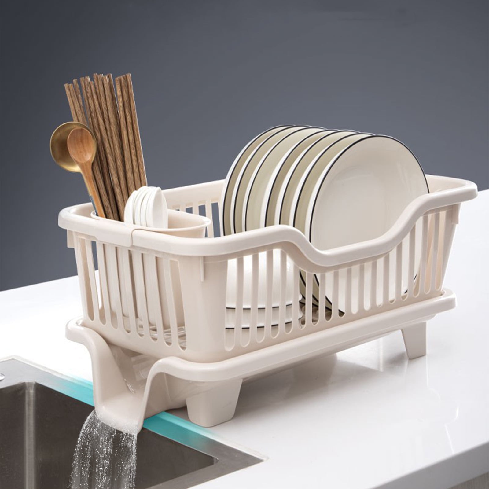Clearance! Blukids Dish Drying Rack with Drainboard Dish Drainers for ...