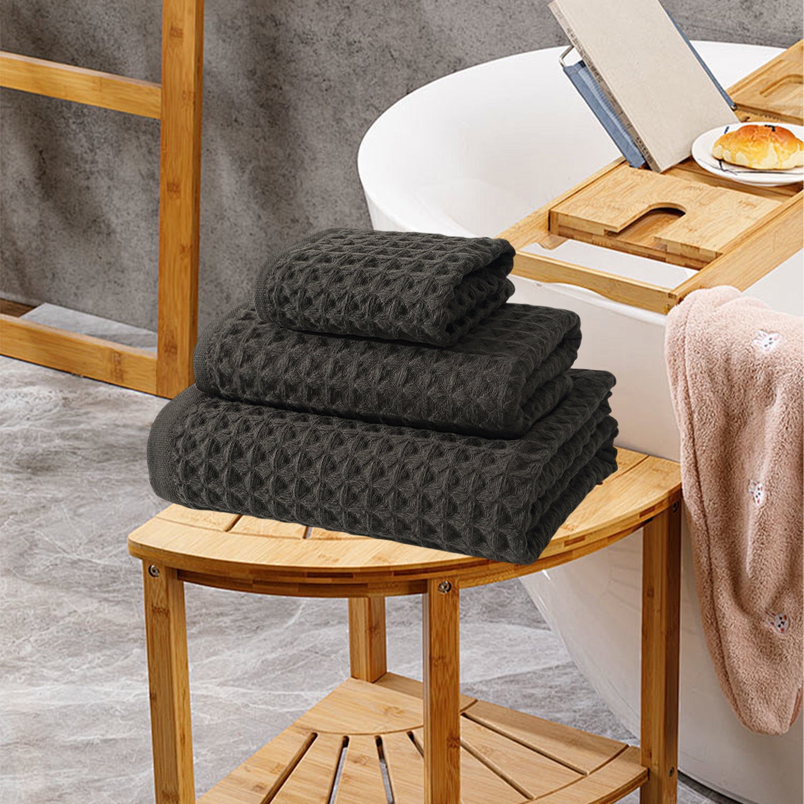 Clearance Boovnll Bath Towels Set of 3, Super Soft Absorbent Hand Towels & Towels for Bathroom ...