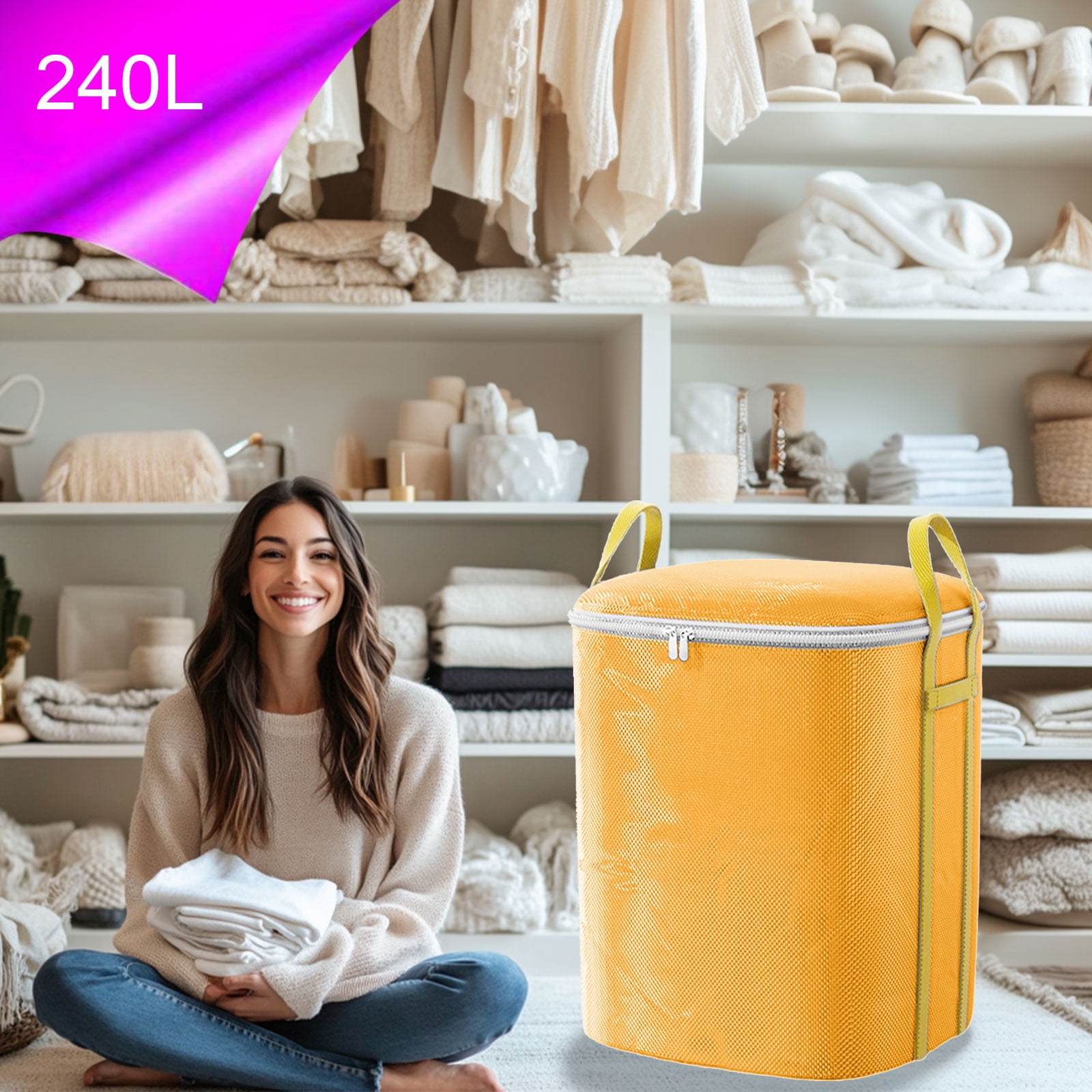 Clearance! Boovnll Clothes Storage Bins with Lids 240L Extra Large ...