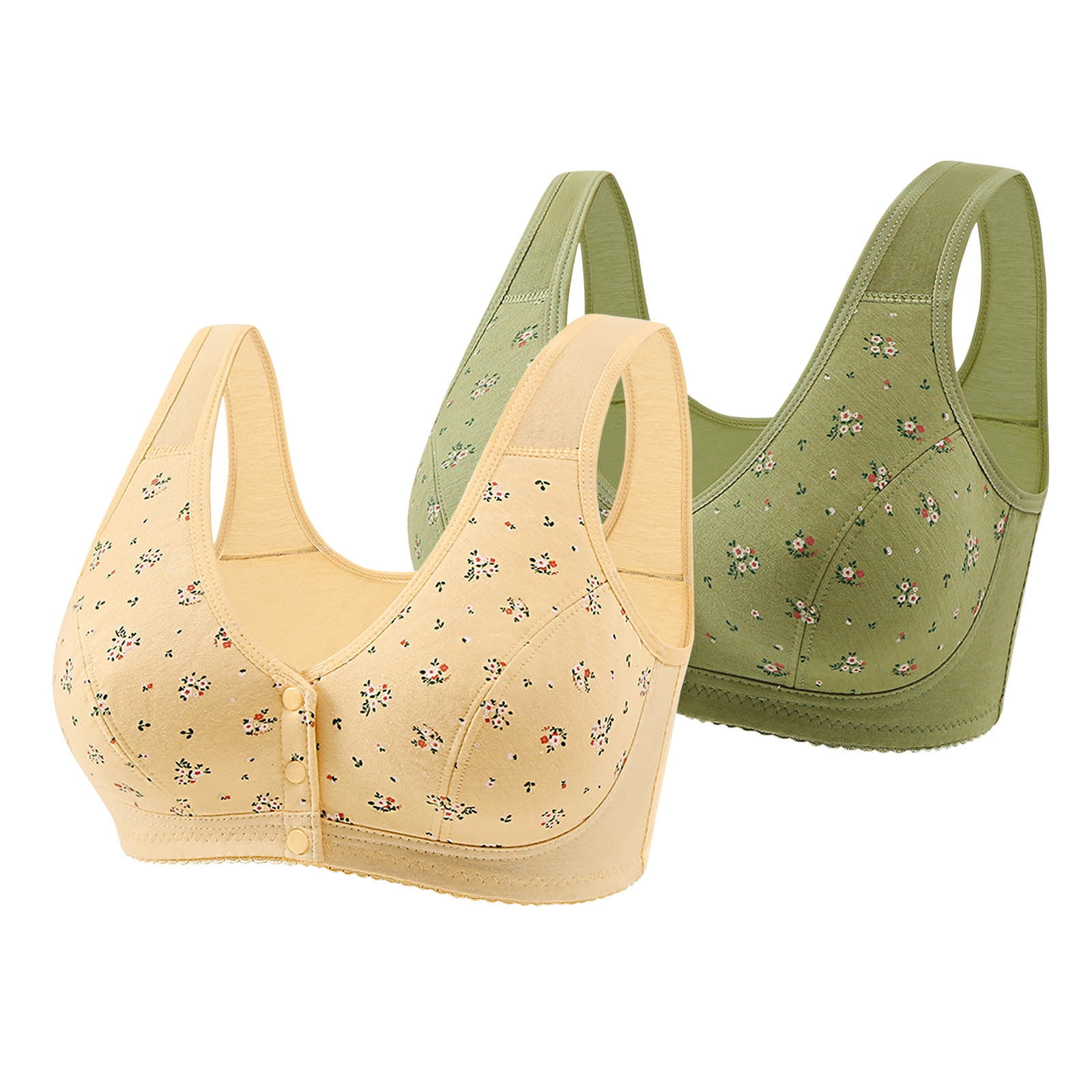 Bras under $5! Cagogo 2 Pack Wireless Front Closure Bras for Women ...