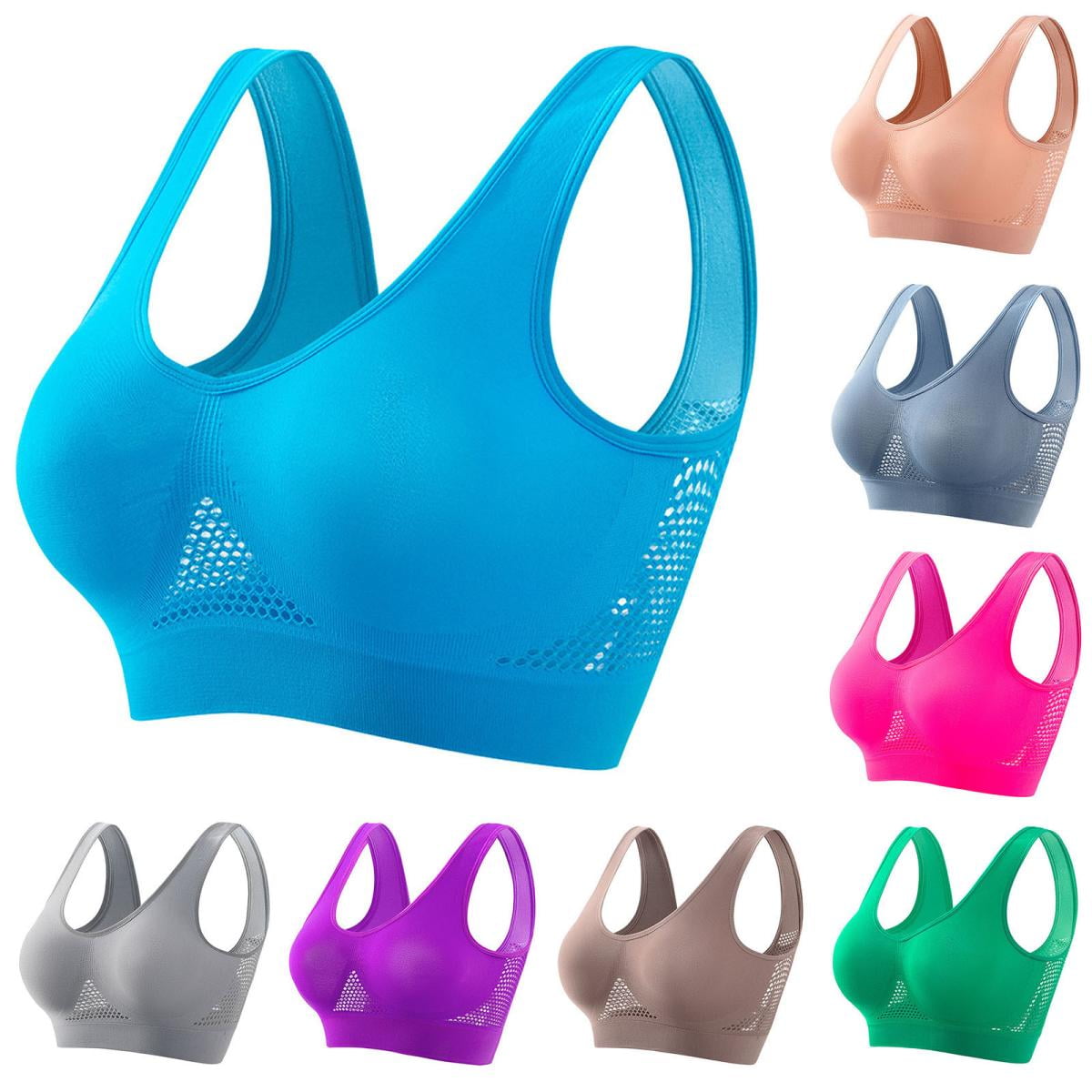 Clearance Bras for Women,Ladies Bras,Women Seamless Sports Bra Wirefree Yoga Bra with Removable ...