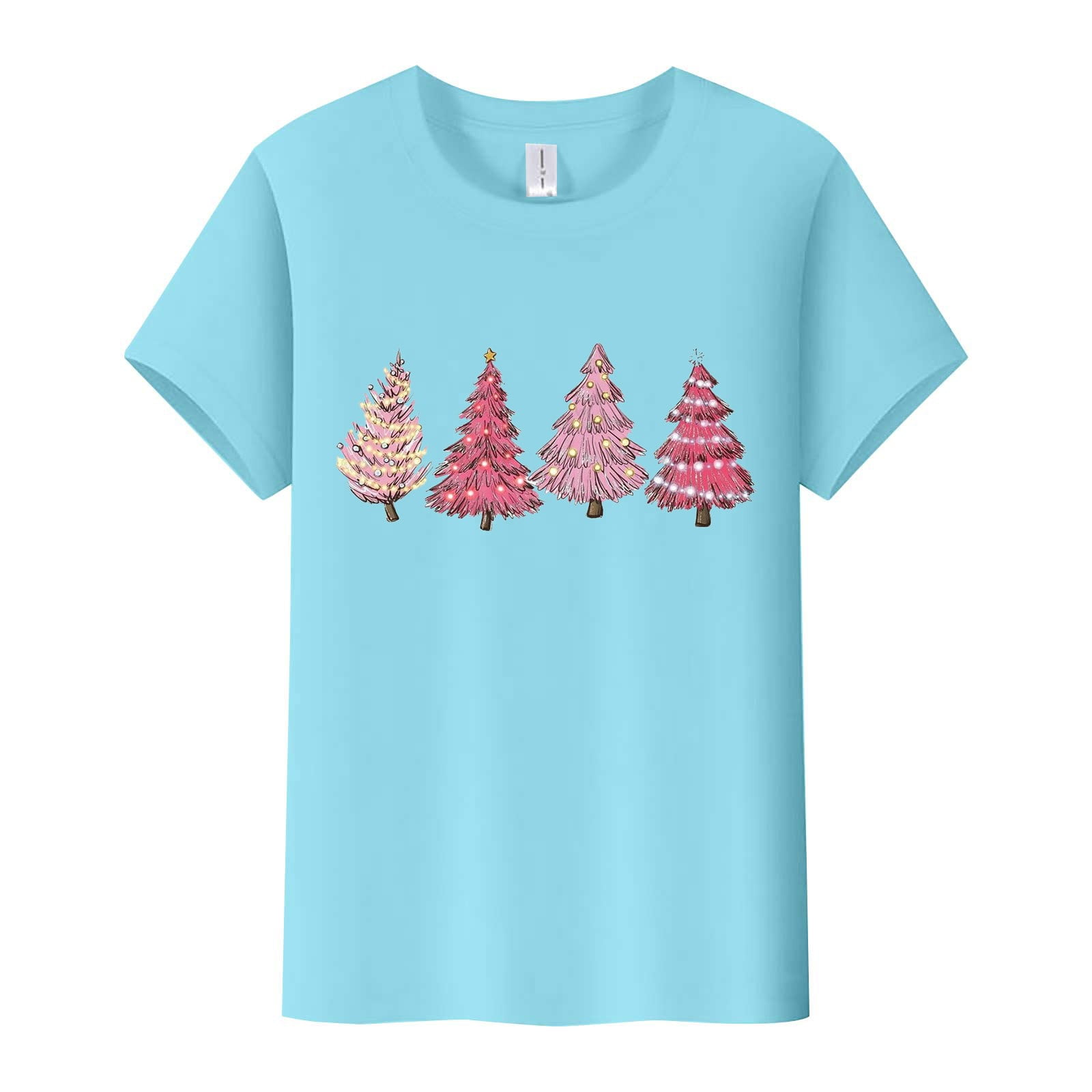 Clearance!Bunenne Christmas Shirts Women Short Sleeve Shirts Women ...