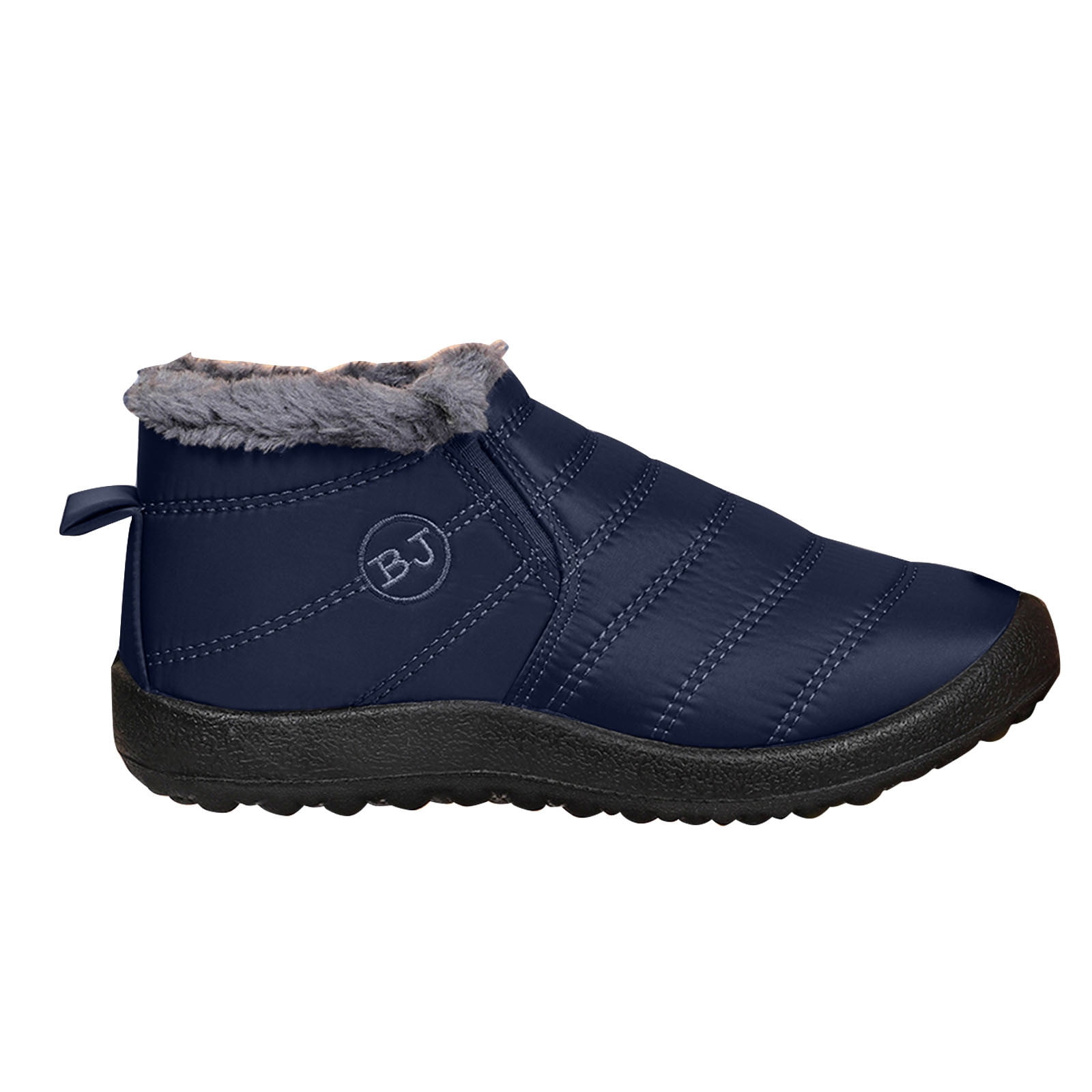Busydd Womens Winter Boots Flat Solid Color Warm Winter Booties ...