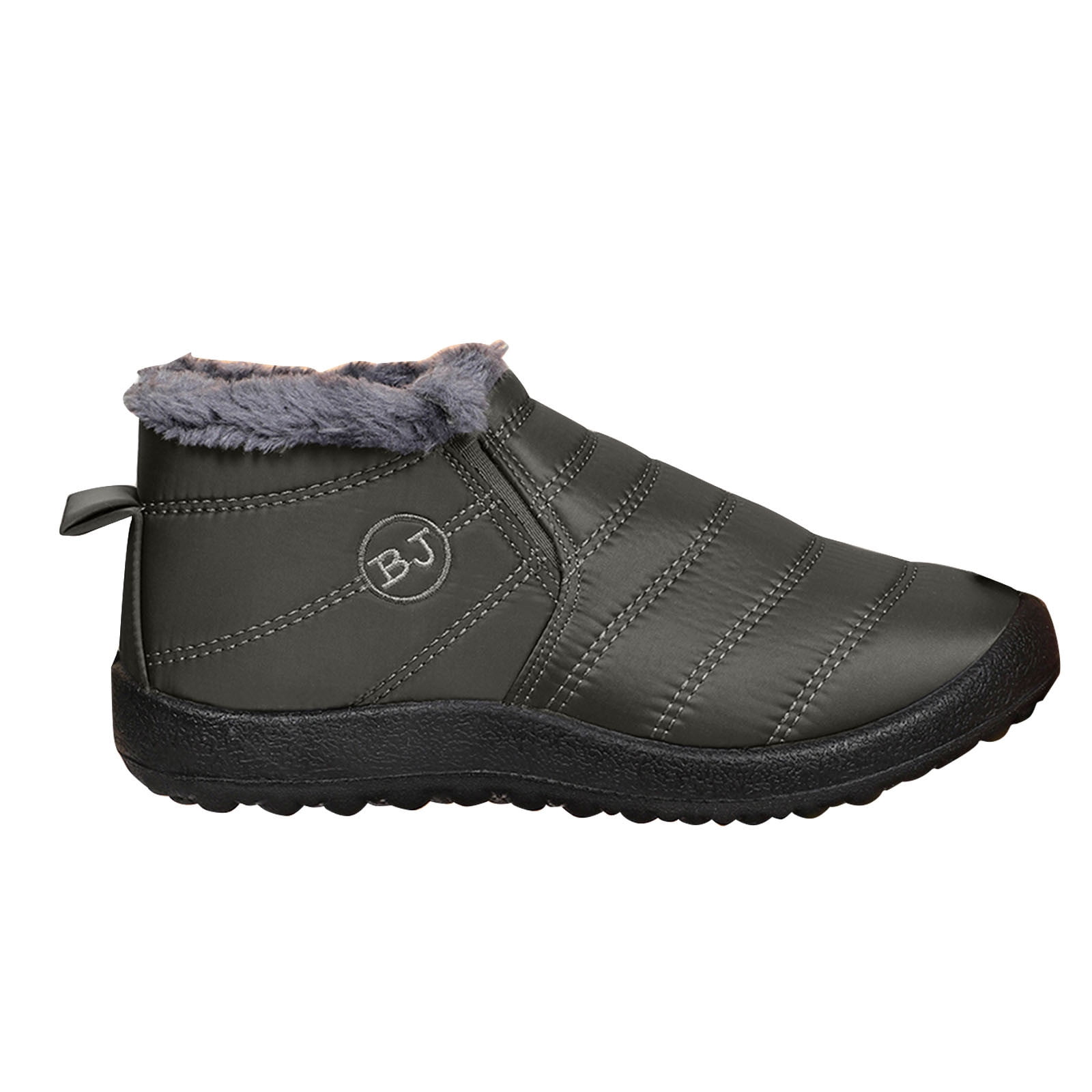 Busydd Womens Winter Boots Flat Solid Color Warm Winter Booties ...