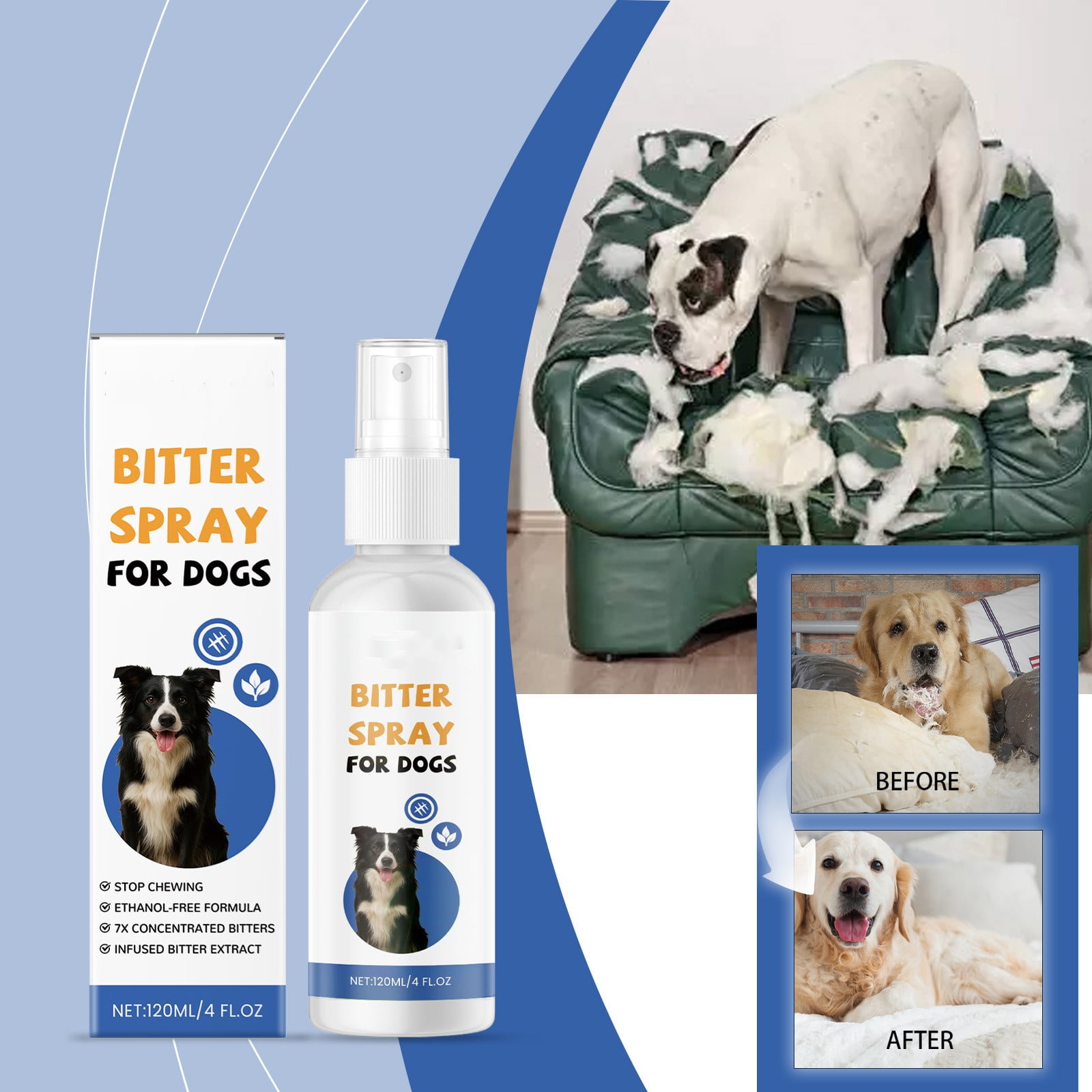 Clearance!CHOII Bitter Spray for Dogs to Stop Chewing-Nature & Safe No ...