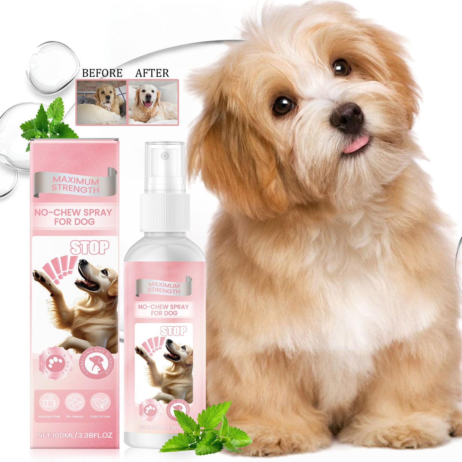 Clearance!CHOII No Chew Spray for Dogs,Nature & Safe No Chew Spray for Dogs,3.38FL-OZ Effective ...