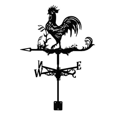 NUOLUX Weather Vane Wind Direction Indicator Decoration Rooster Model ...
