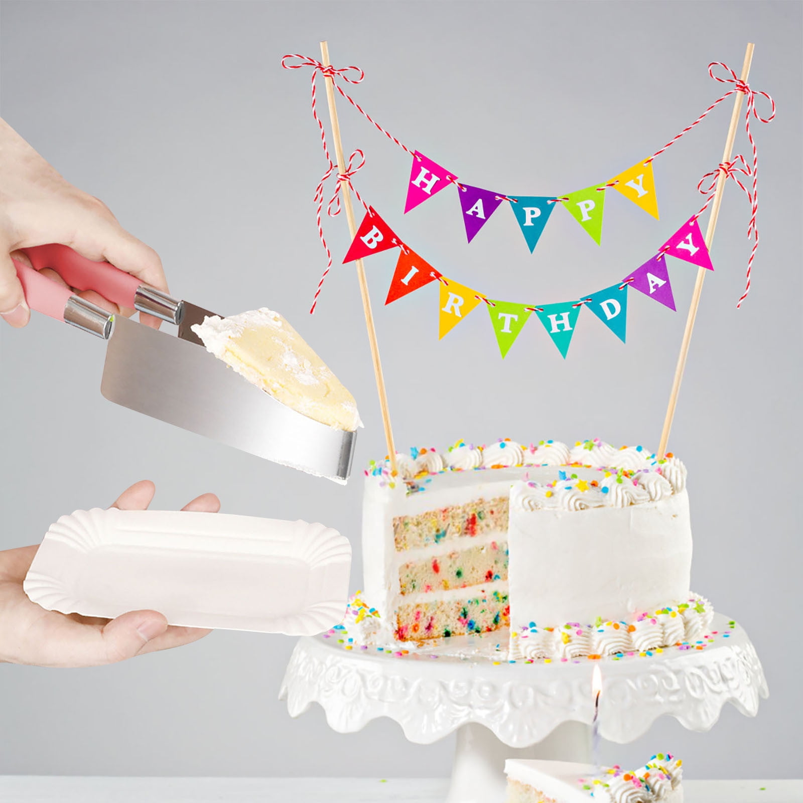 Clearance! Cake Knife Slicer and Cutter Server for Birthday Party ...