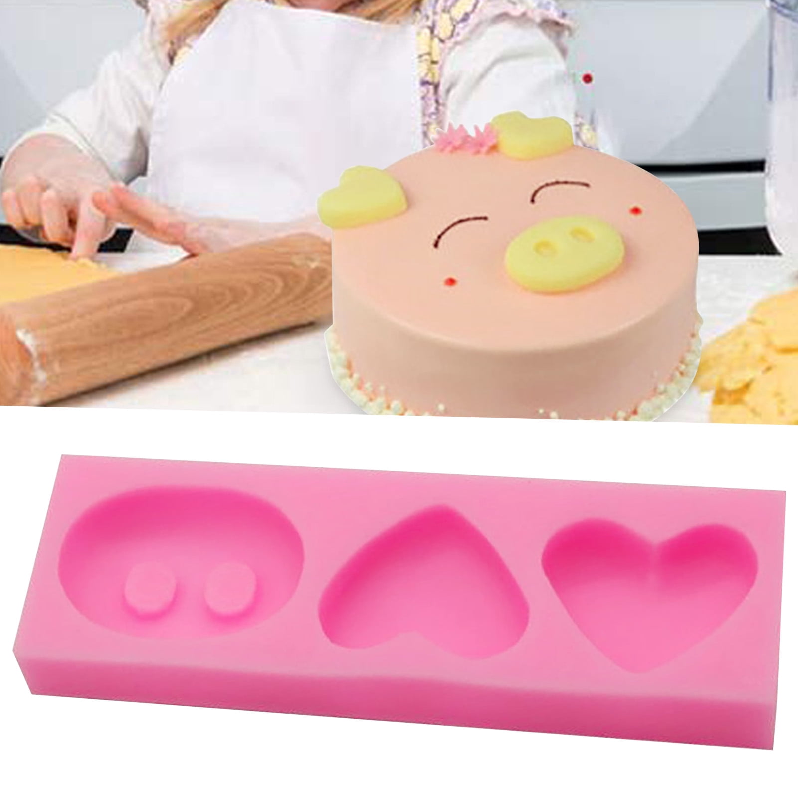 Clearance Cake Mould under $5 Cute Cartoon Ears Nose Embellishment Cake ...