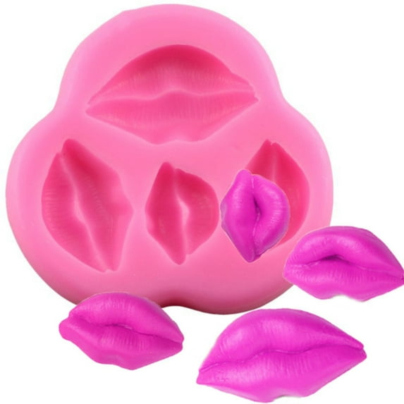 Clearance Cake Mould under $5,Lips Silicone Mould Fondant Cake ...