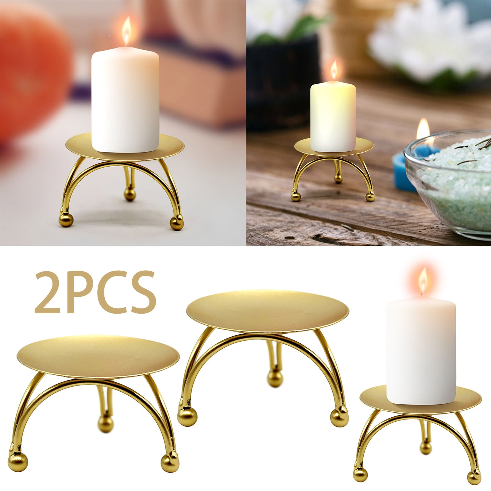 Clearance Candles & Holders under $5 Geometric Round Wrought Iron ...