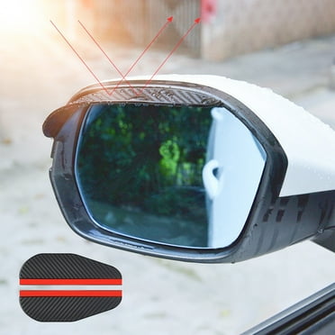 2 Pcs Rear View Mirror visor Side Mirror Rain Guard Carbon Fiber Mirror ...