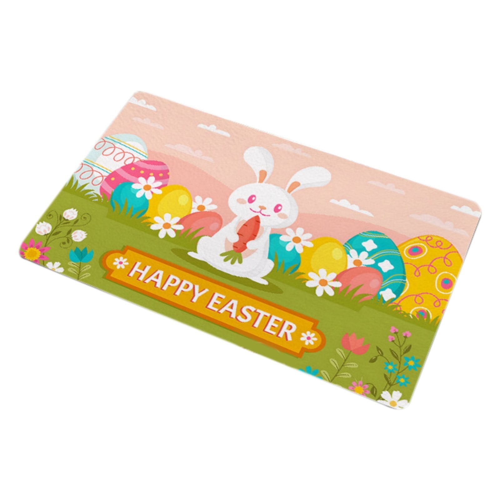Clearance Carpet under $5 Easter Bunny Elegant Decorative Doormat ...