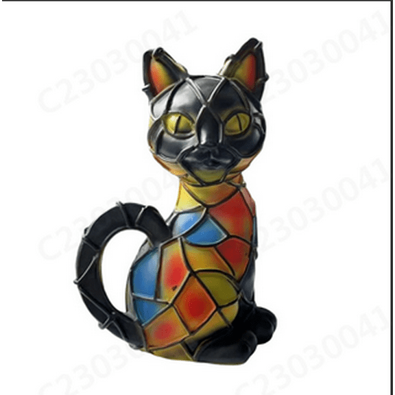 Mjers 2025 New Cat Lamp, Stained Glass Cat Lamp, Bigfoot Lamp, Retro ...