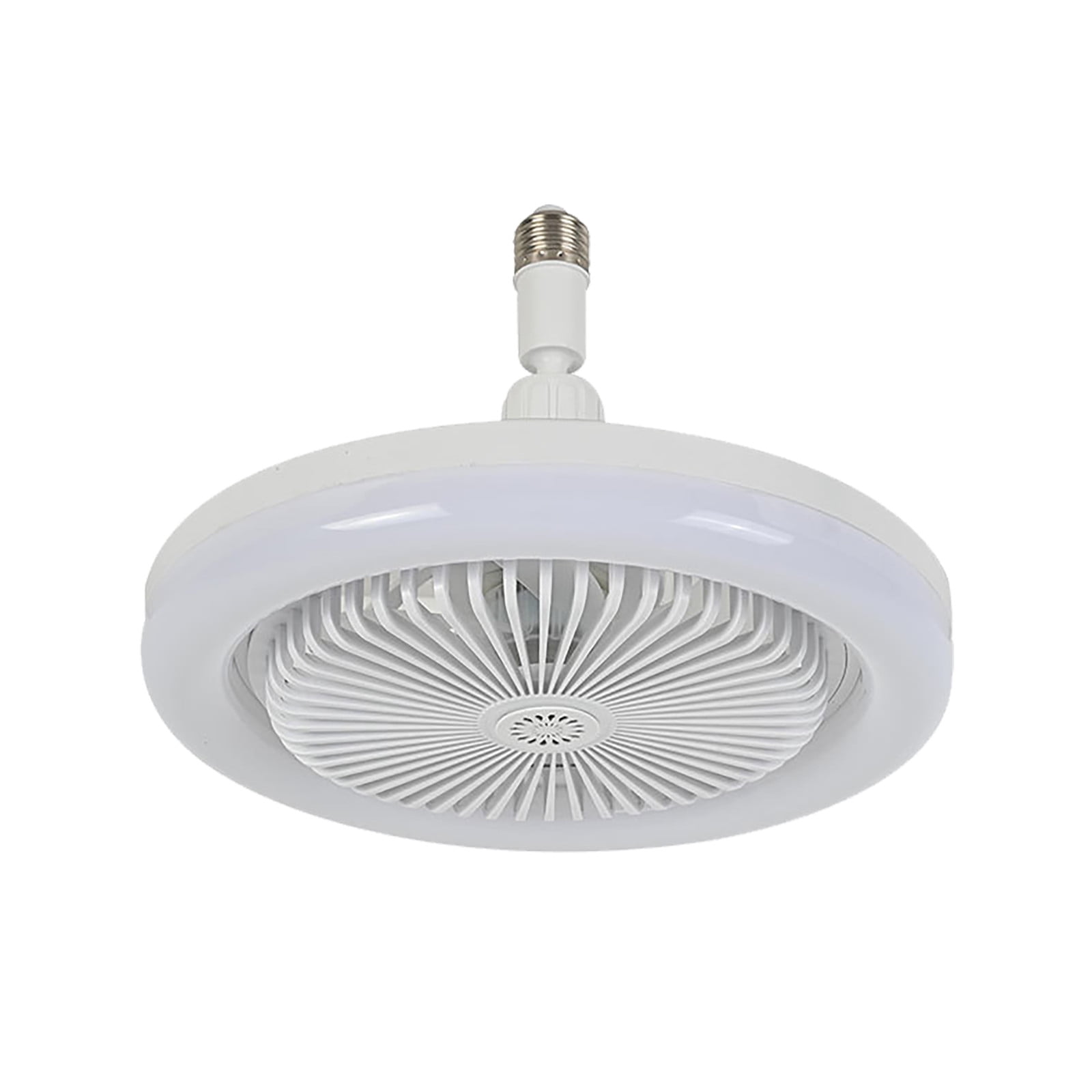 Hvmvliv Ceiling Fan E27 Ceiling Fan with Lights Enclosed Low Fan Light ...