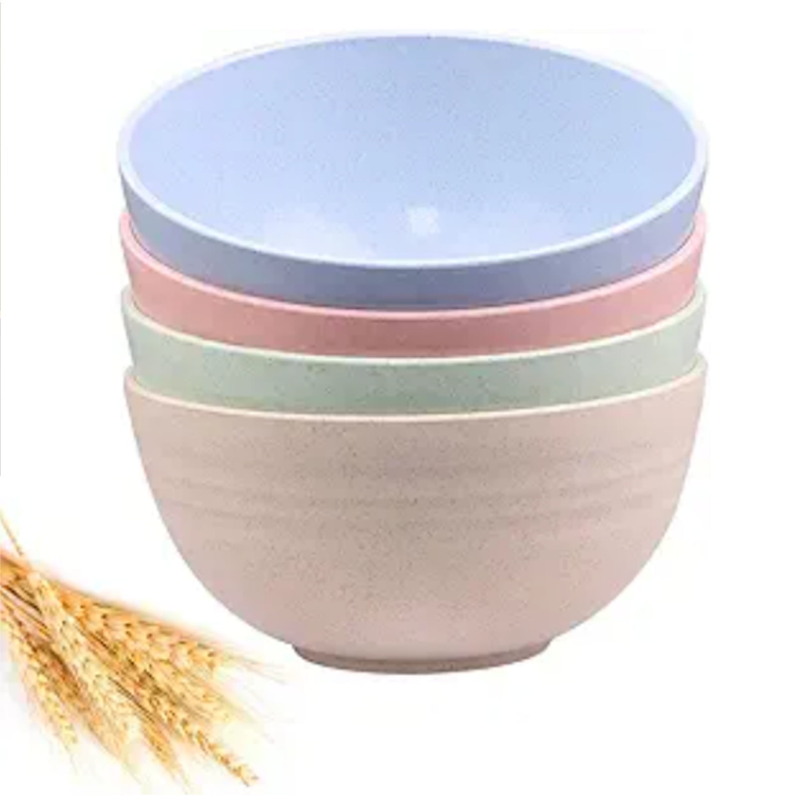 Clearance!Cereal Bowls Unbreakable - Plastic Bowls Straw Fiber ...