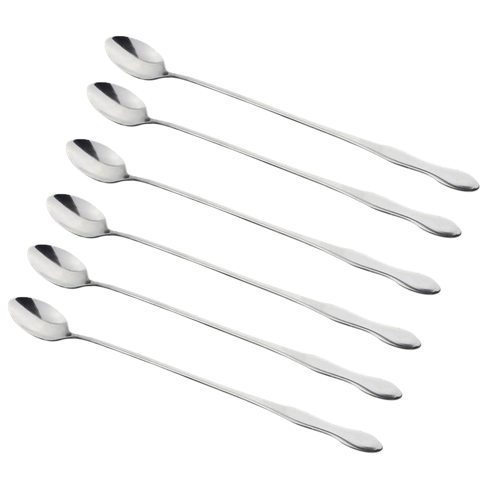 Clearance！ ChenyG 6pcs Long Handle Iced Tea Spoons,Stainless Steel Long ...