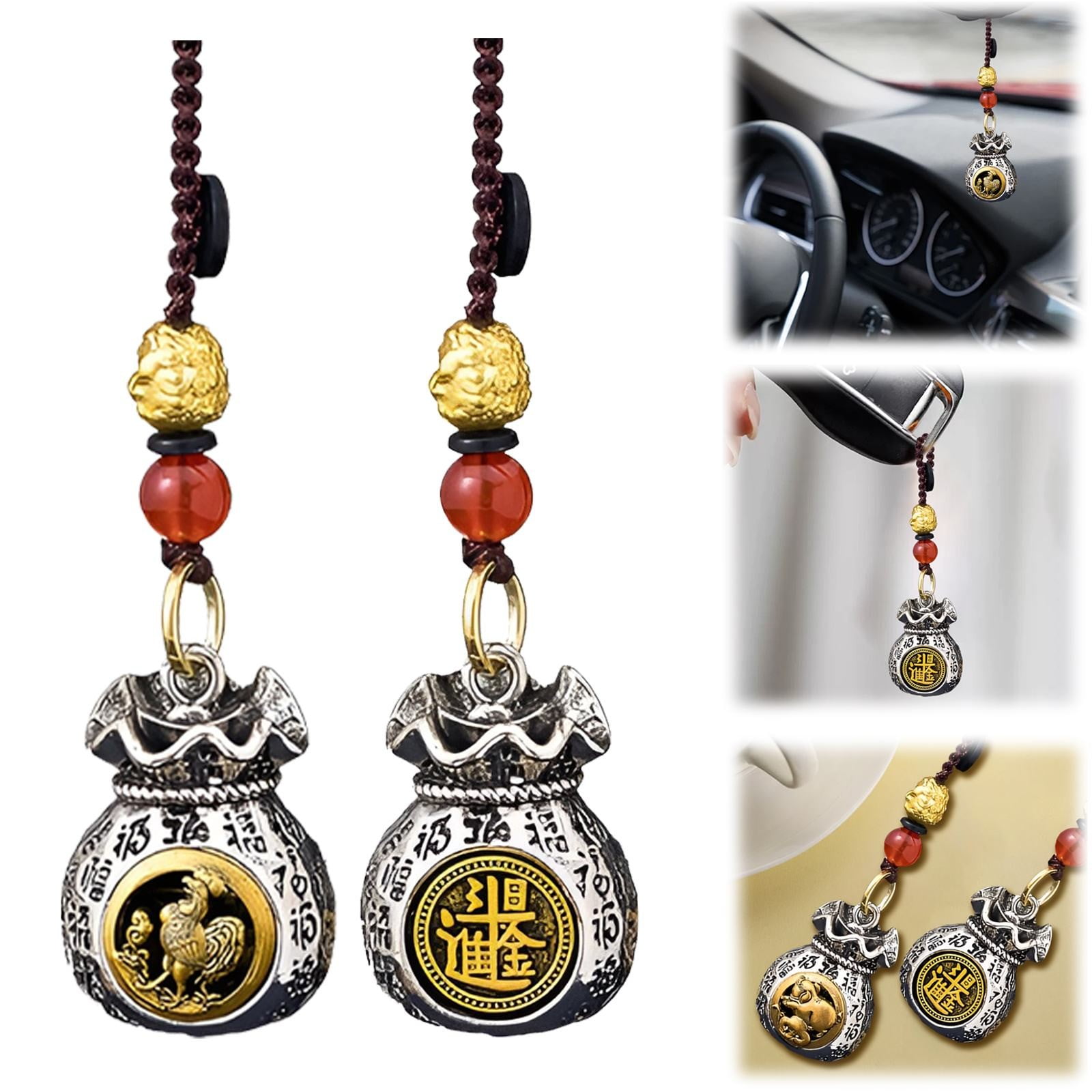 Clearance! Chinese Zodiac Wealth Bag Pendant Charm for Daily Fortune ...