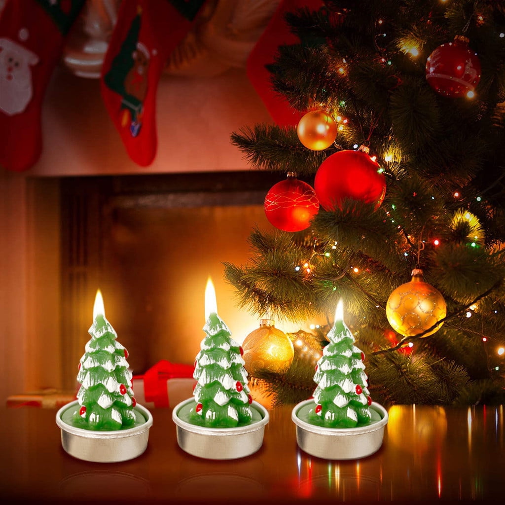 Clearance Christmas Candles Set,Santa, Snowman and Gift Designs for ...